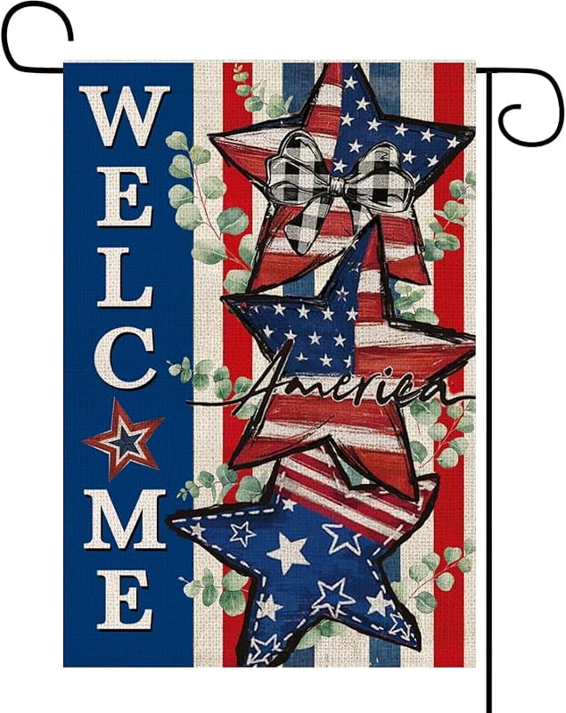 The Patriotic Garden Flag On July 4th Features A Memorial Day Welcome ...