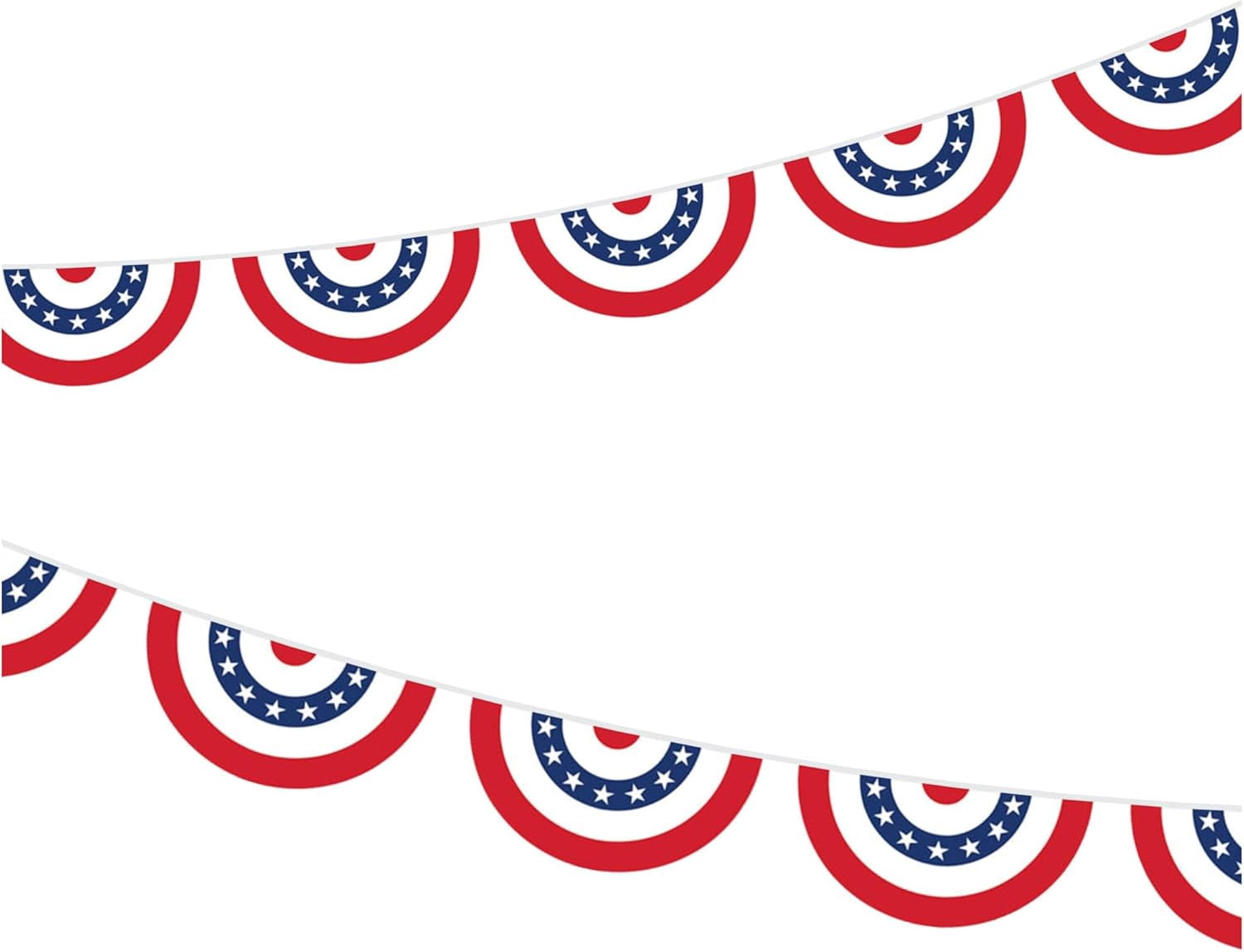 Patriotic Garland Decorations (2 Pack) - American Flag Bunting Banner ...
