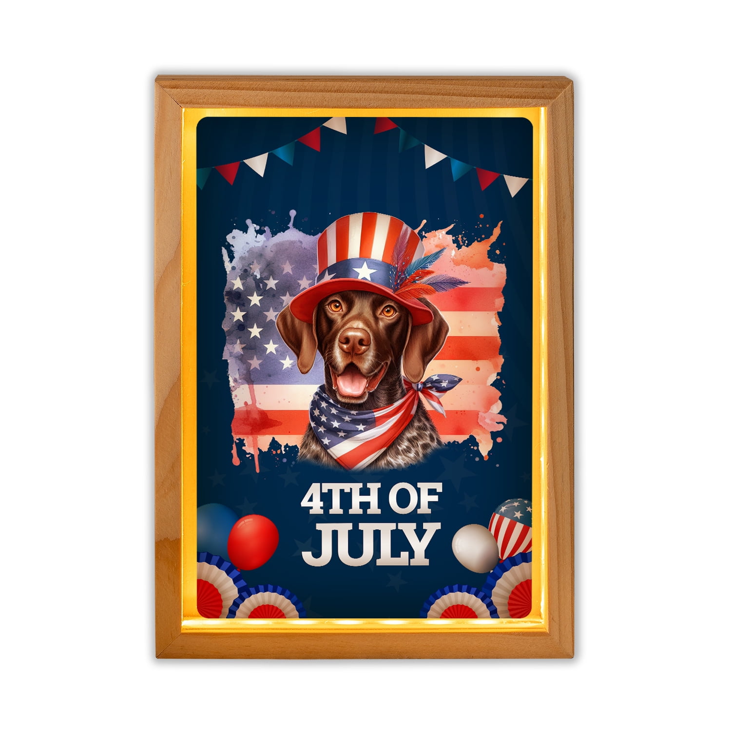 Patriotic German Shorthaired Pointer Celebrates 4th of July Acrylic ...