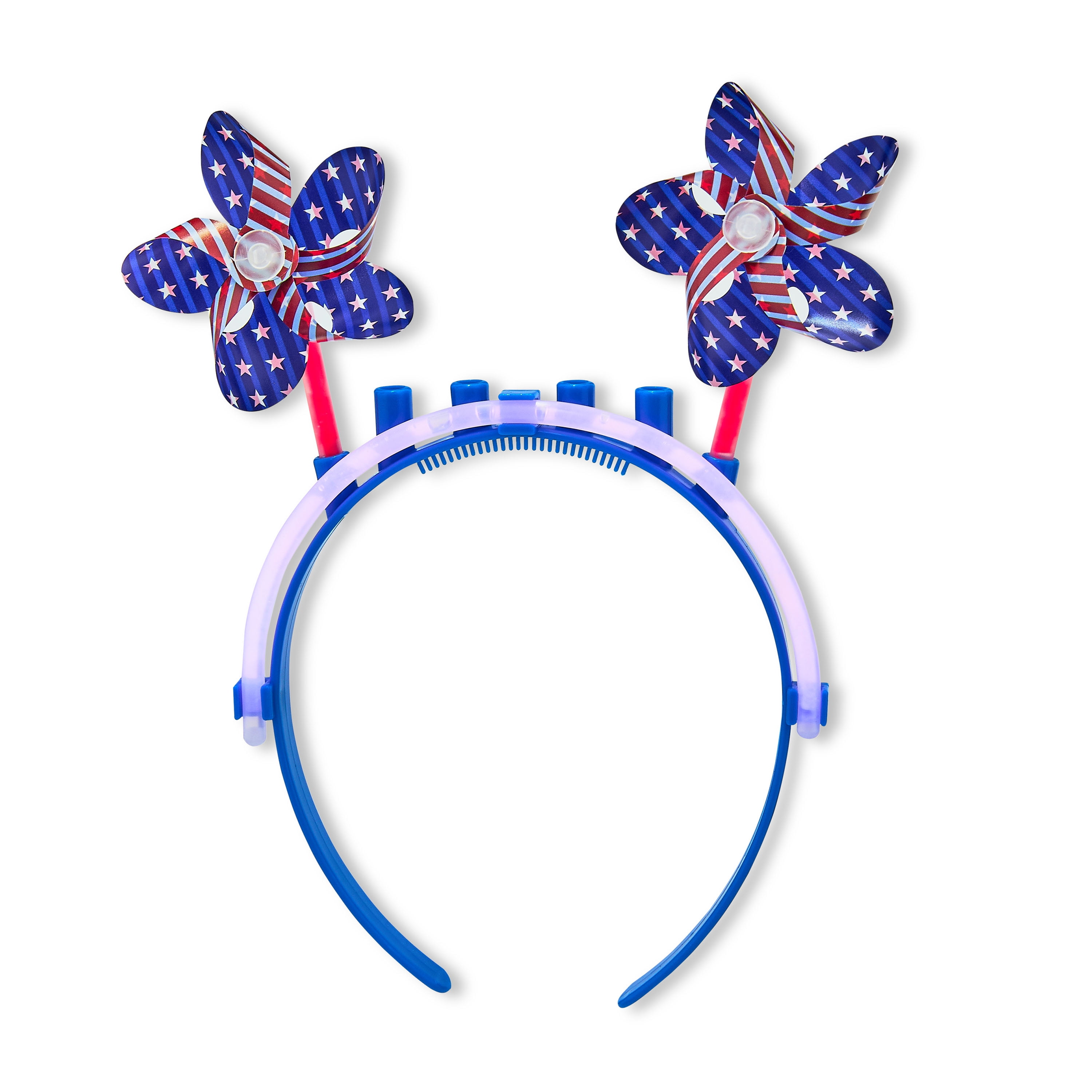 Patriotic Red, White & Blue Glow Headband Party Favor, Pinwheel, by Way ...