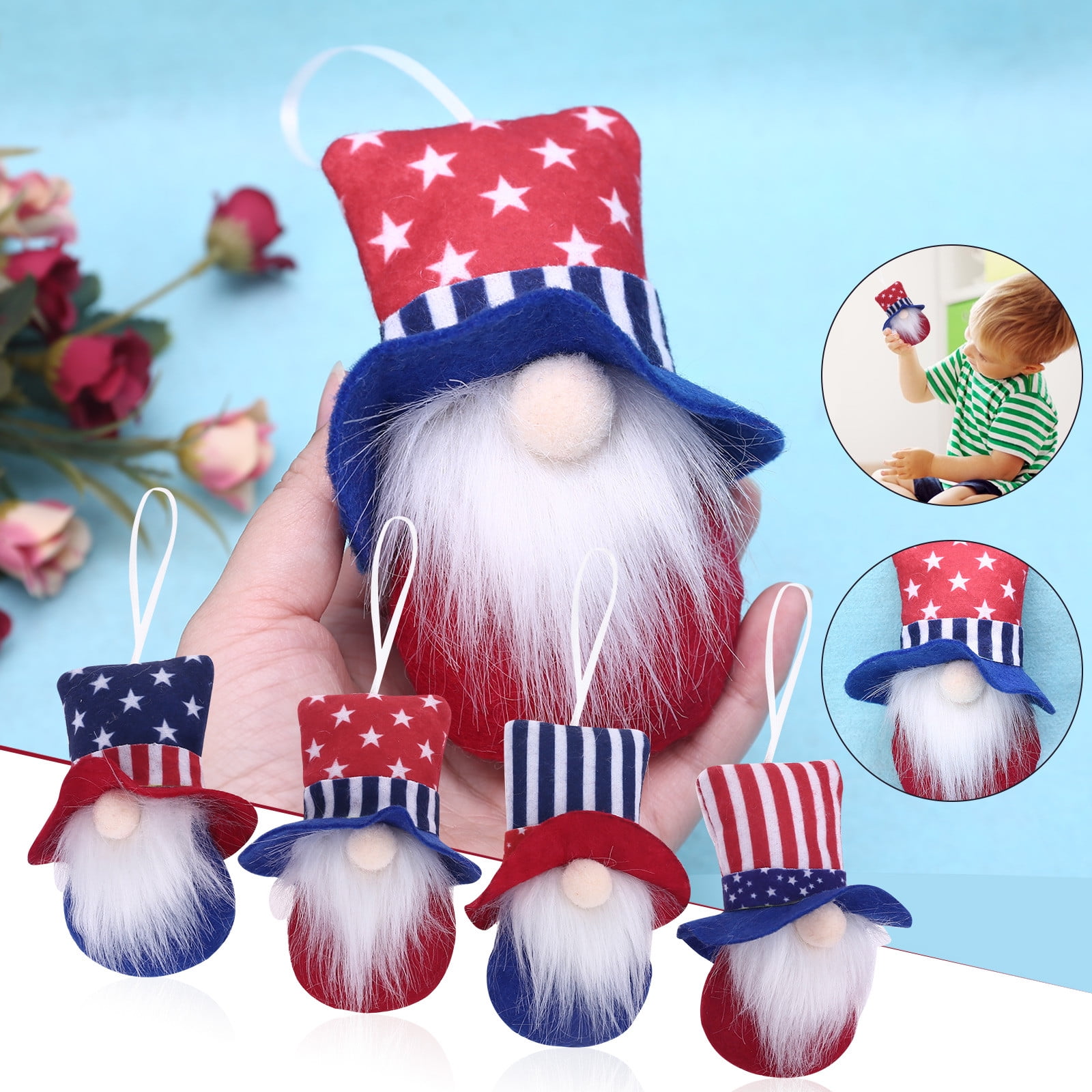 Patriotic Gnome Doll Dwarf Plush Doll Decorations Holiday Gifts ...