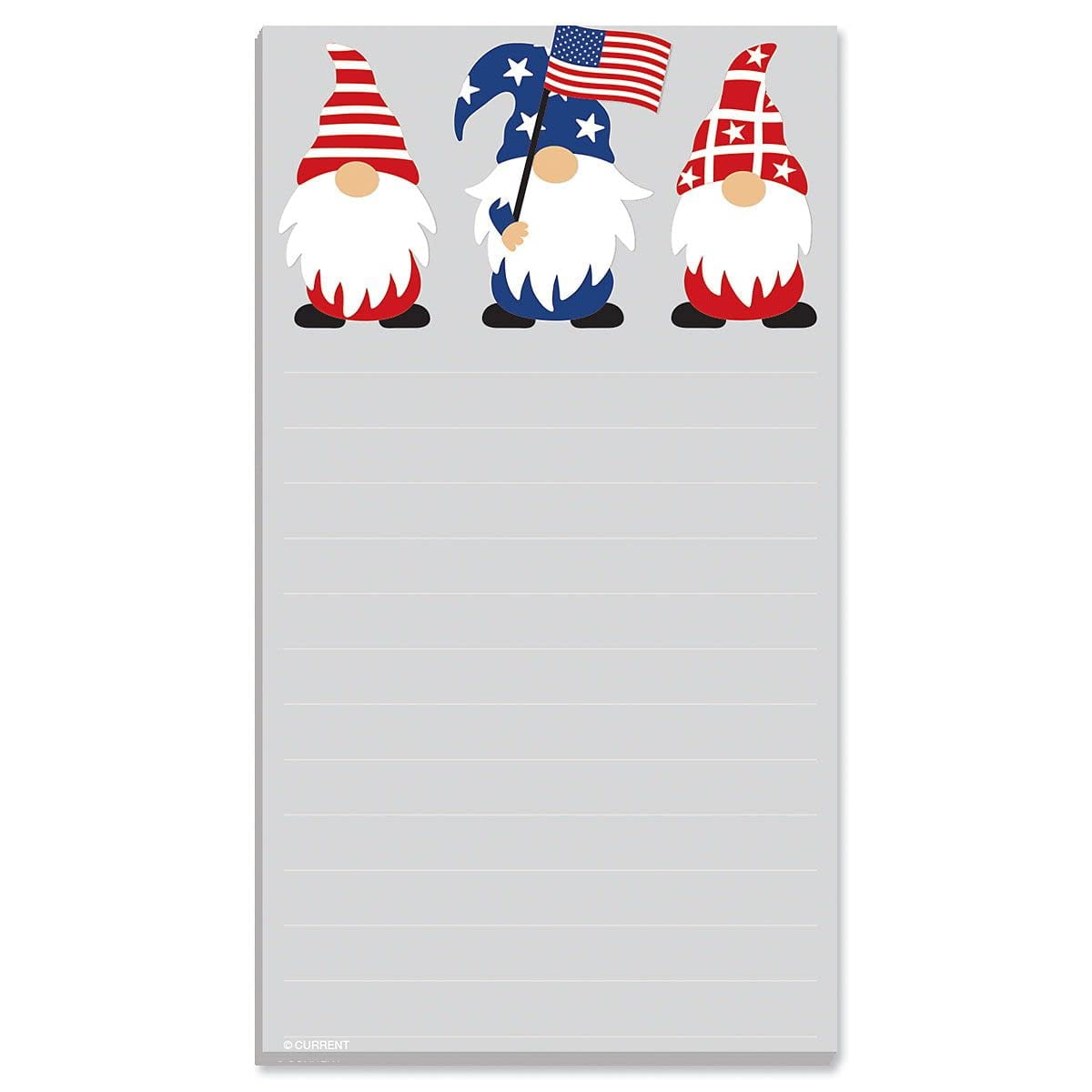 Patriotic Gnomes Magnetic Notepad Set – Set of 2 Memo Pads, 60-Sheet ...