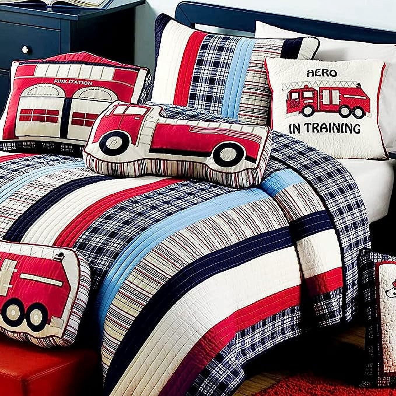Walmart Patriotic Firefighter 8-Piece Queen Quilt Bedding Set with ...