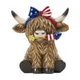 Patriotic Highland Cow Decor - 4th of July Garden Decorations, Memorial ...