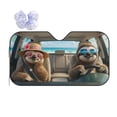 Patriotic Horse Car Windshield Shade - Funny USA Flag Design, UV ...