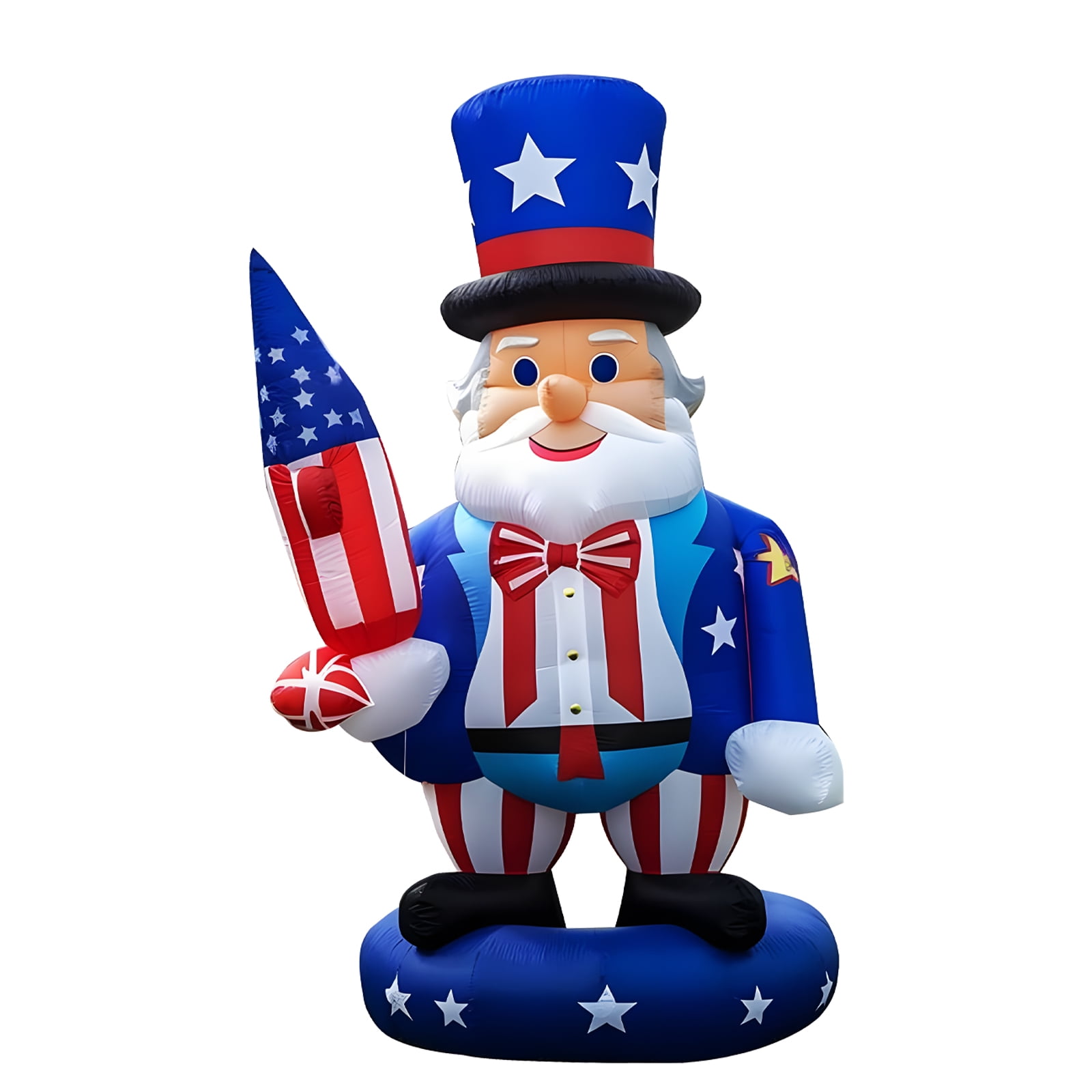 Patriotic Inflatable 6FT Sam Hold Rocket 4th of July Inflatable Yard ...