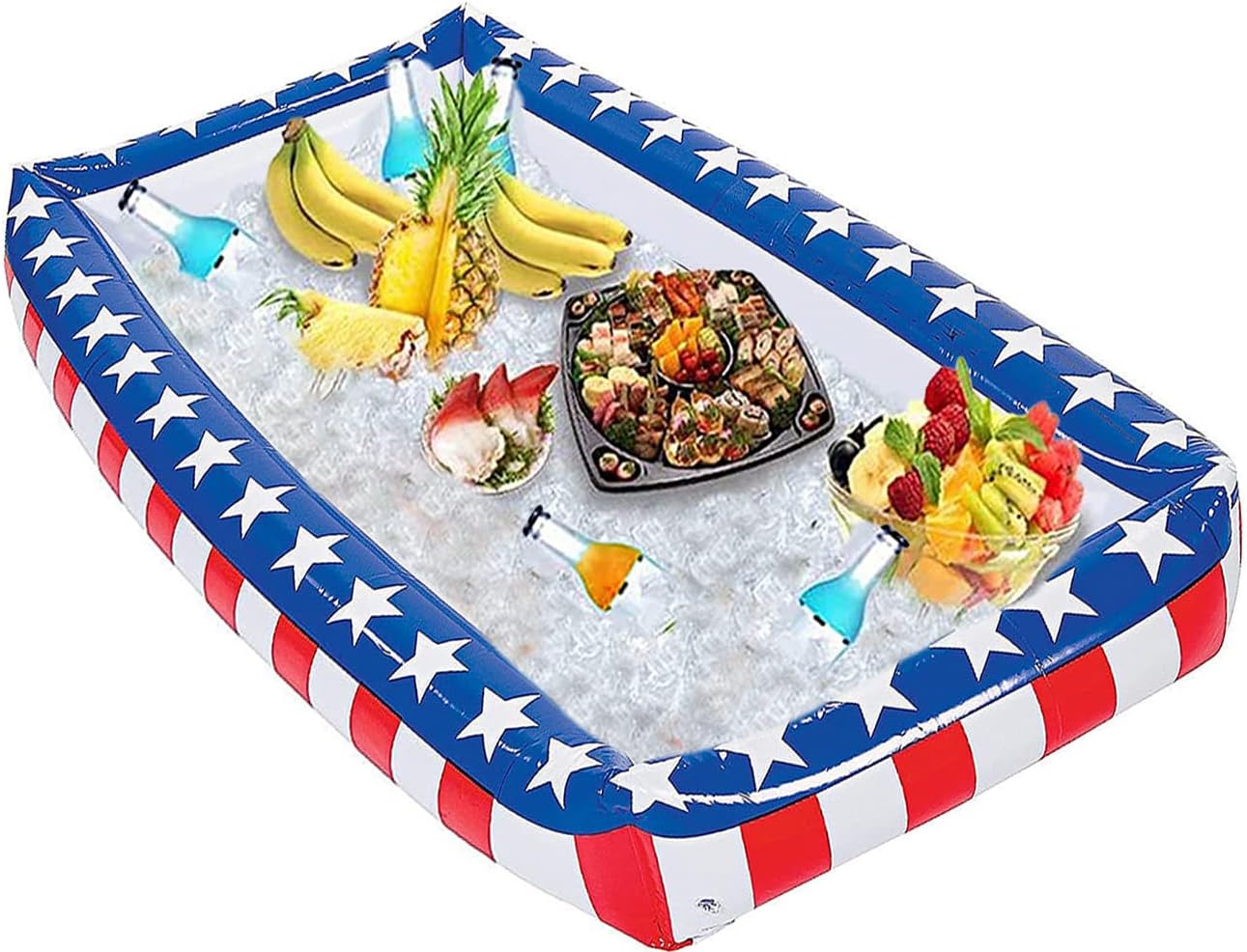 Patriotic Inflatable Serving Bar Ice Buffet Cooler Salad Serving Trays ...