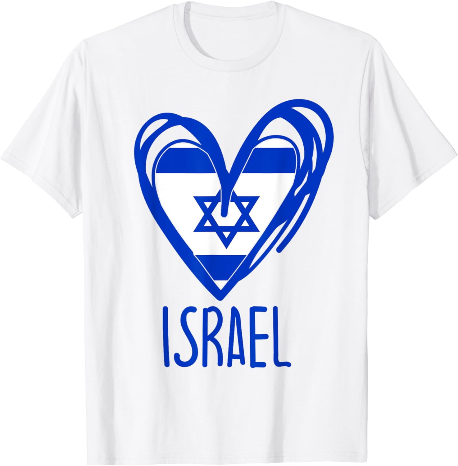 Patriotic Israel Pride Israeli Heart Flag T-Shirt - Walmart.com