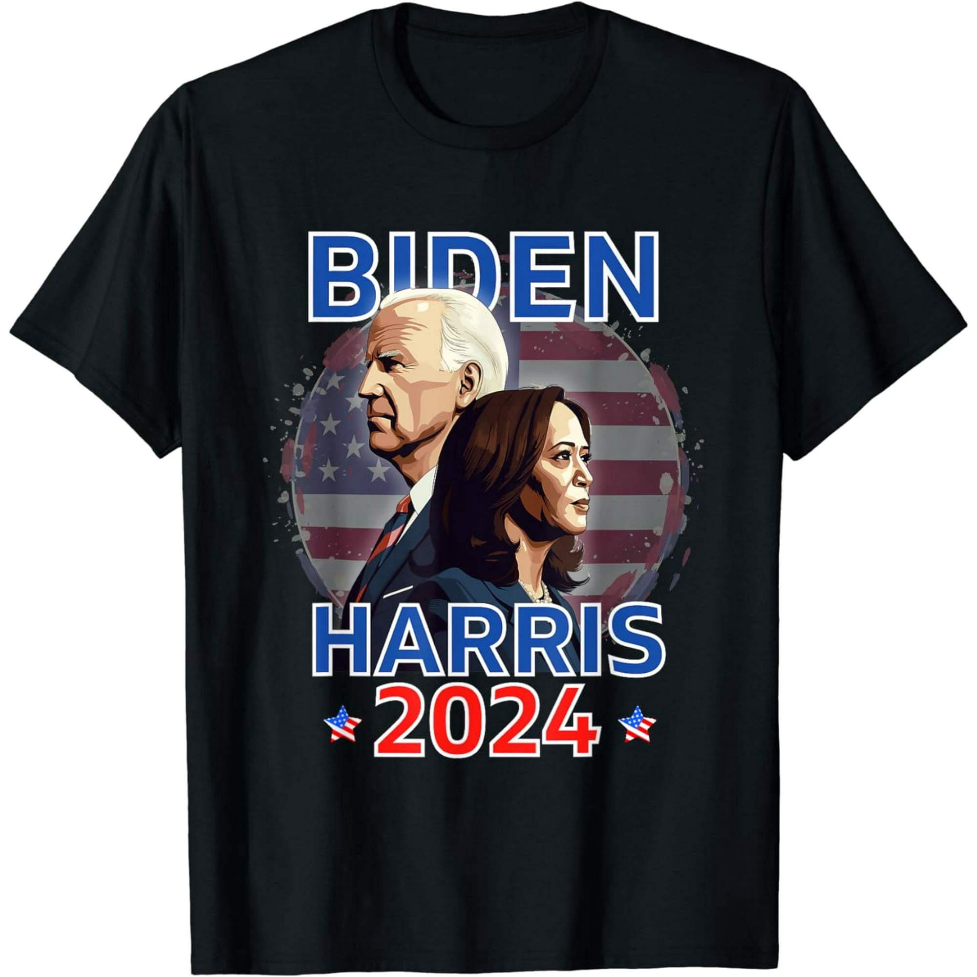 Patriotic Joe Biden Kamala Harris Democrat Campaign 2024 pure cotton T ...