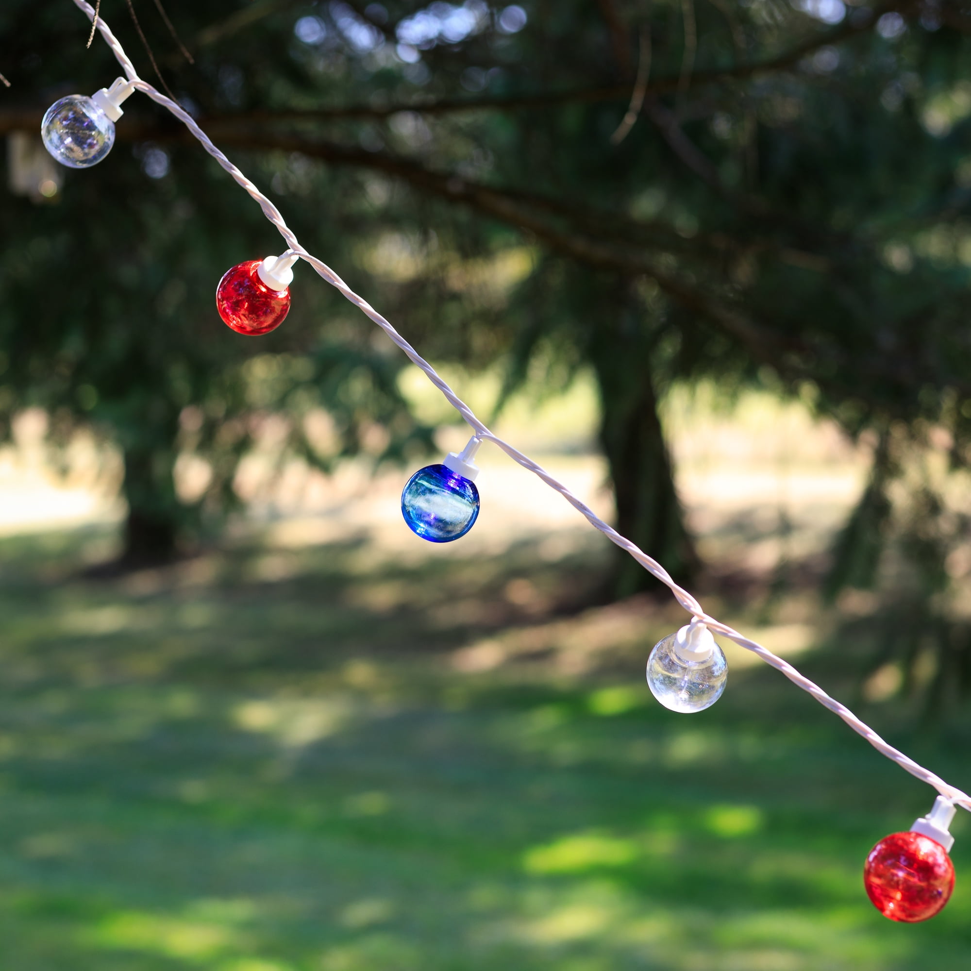 Northlight Patriotic LED G40 Christmas Lights - Red, White and Blue ...