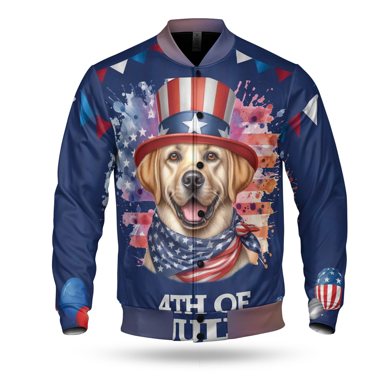 Patriotic Labrador Retriever Celebrates 4th of July All Over Print 3D ...