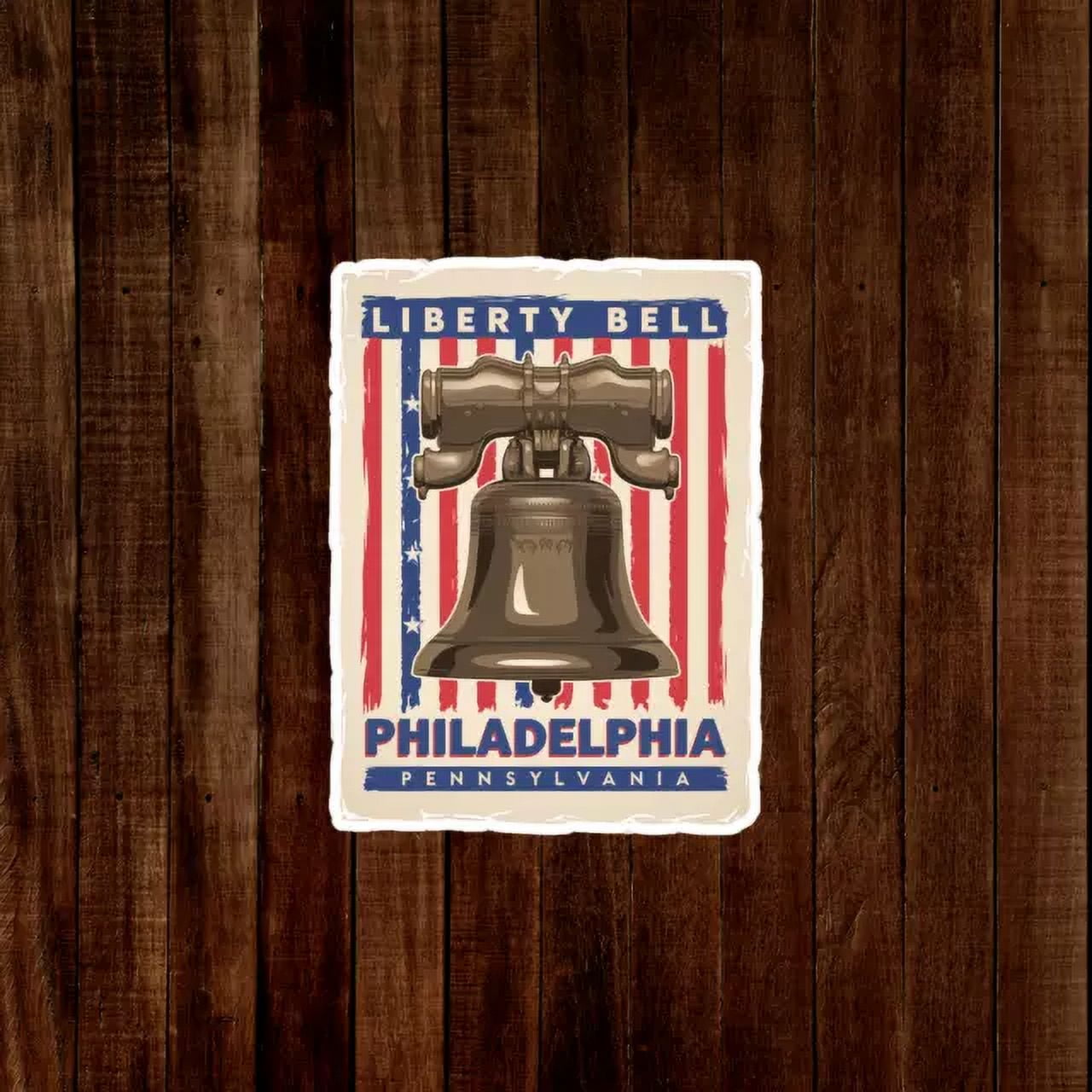 Patriotic Liberty Bell Philadelphia Pennsylvania American Flag ...