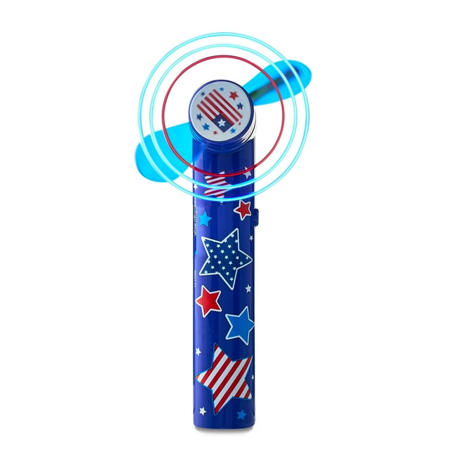 Patriotic Light-Up Fan, Blue, by Way To Celebrate - Walmart.com