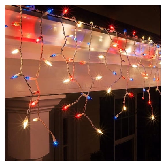 Red And White Icicle Lights