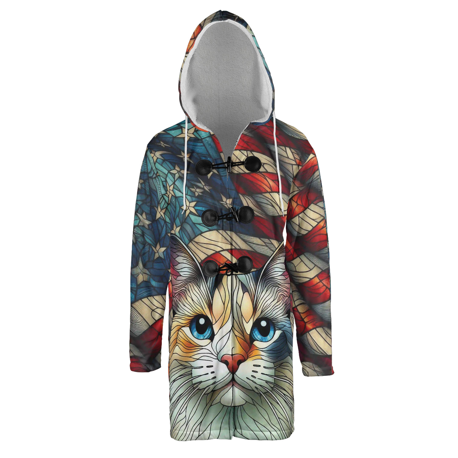Patriotic Manx Stained Glass Portrait American Flag All Over Print 3D ...