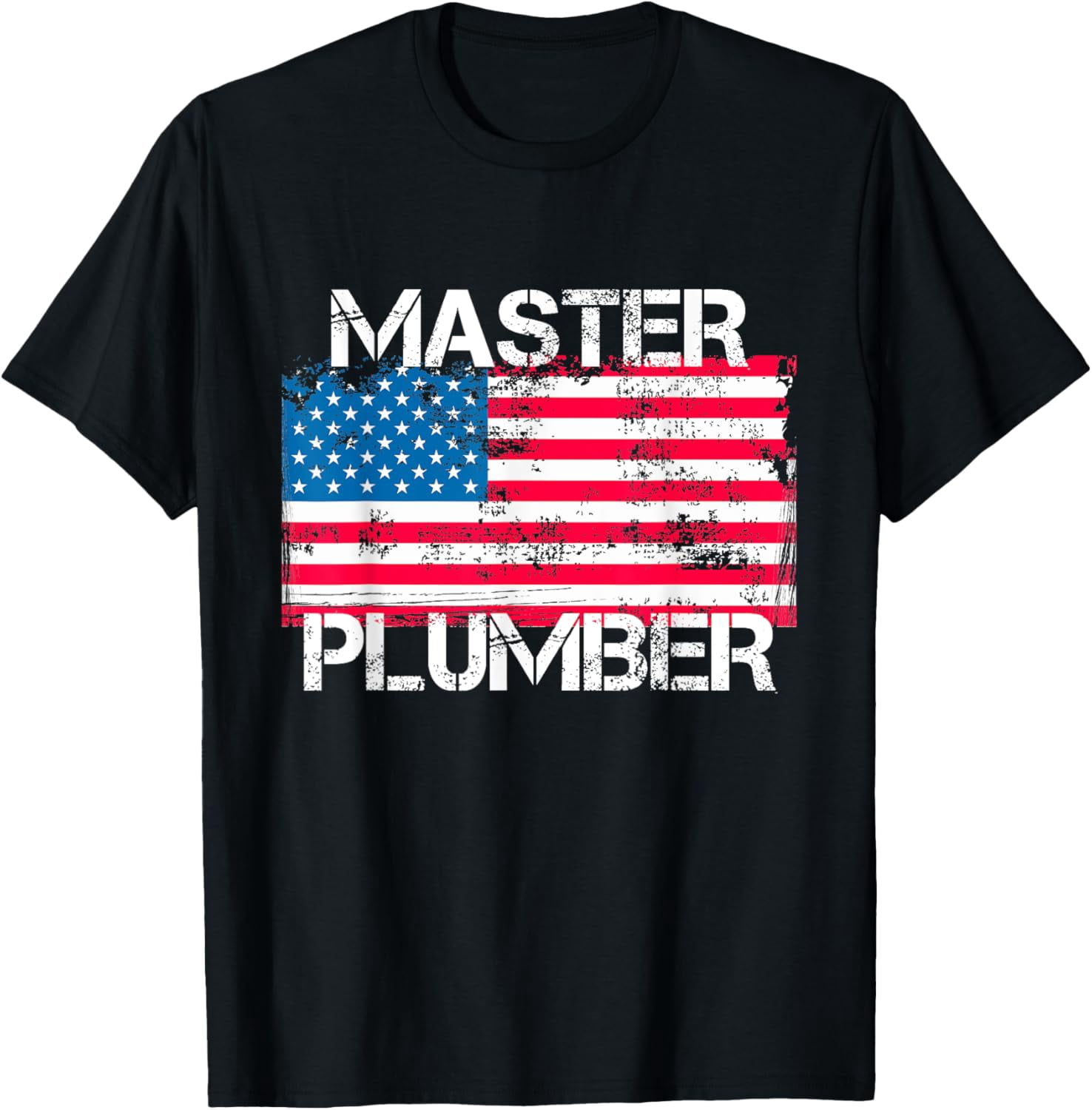 Patriotic Master Plumber Vintage US Flag Plumbing Expert T-Shirtmen and ...