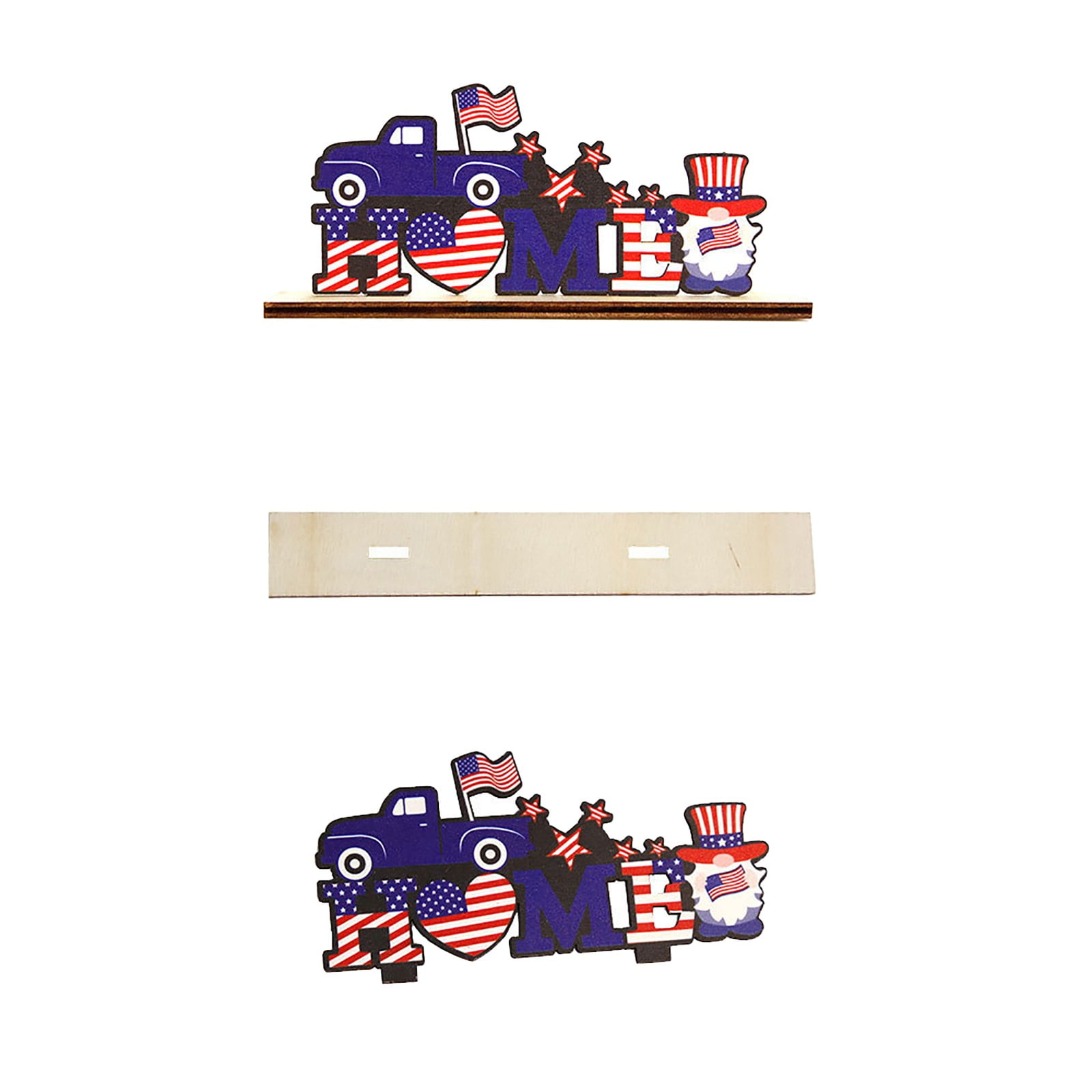 Patriotic Memorial Day Independence Day Wooden Centerpiece for Fourth ...