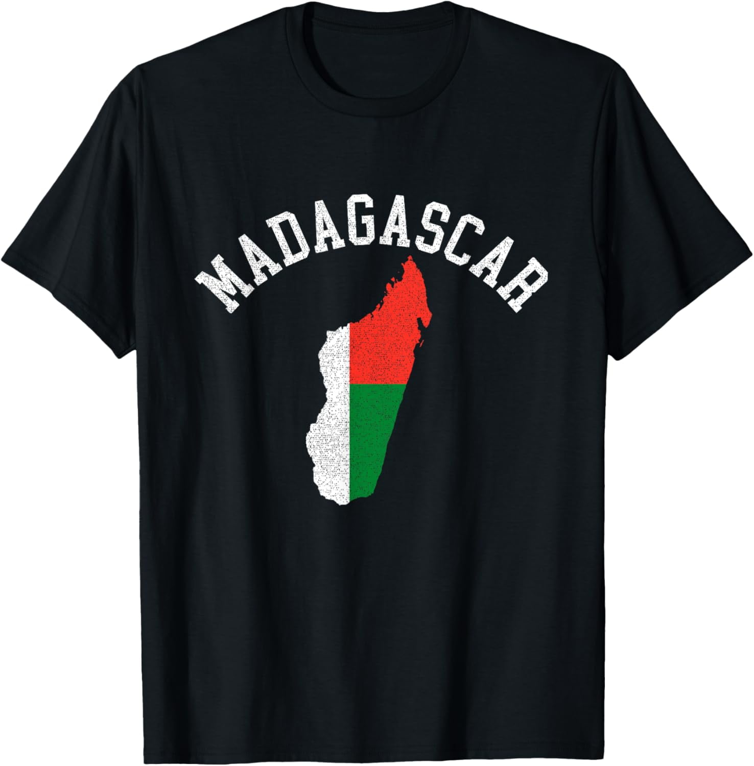 Patriotic Men Women Madagascar Flag Map Distressed T-Shirt - Walmart.com