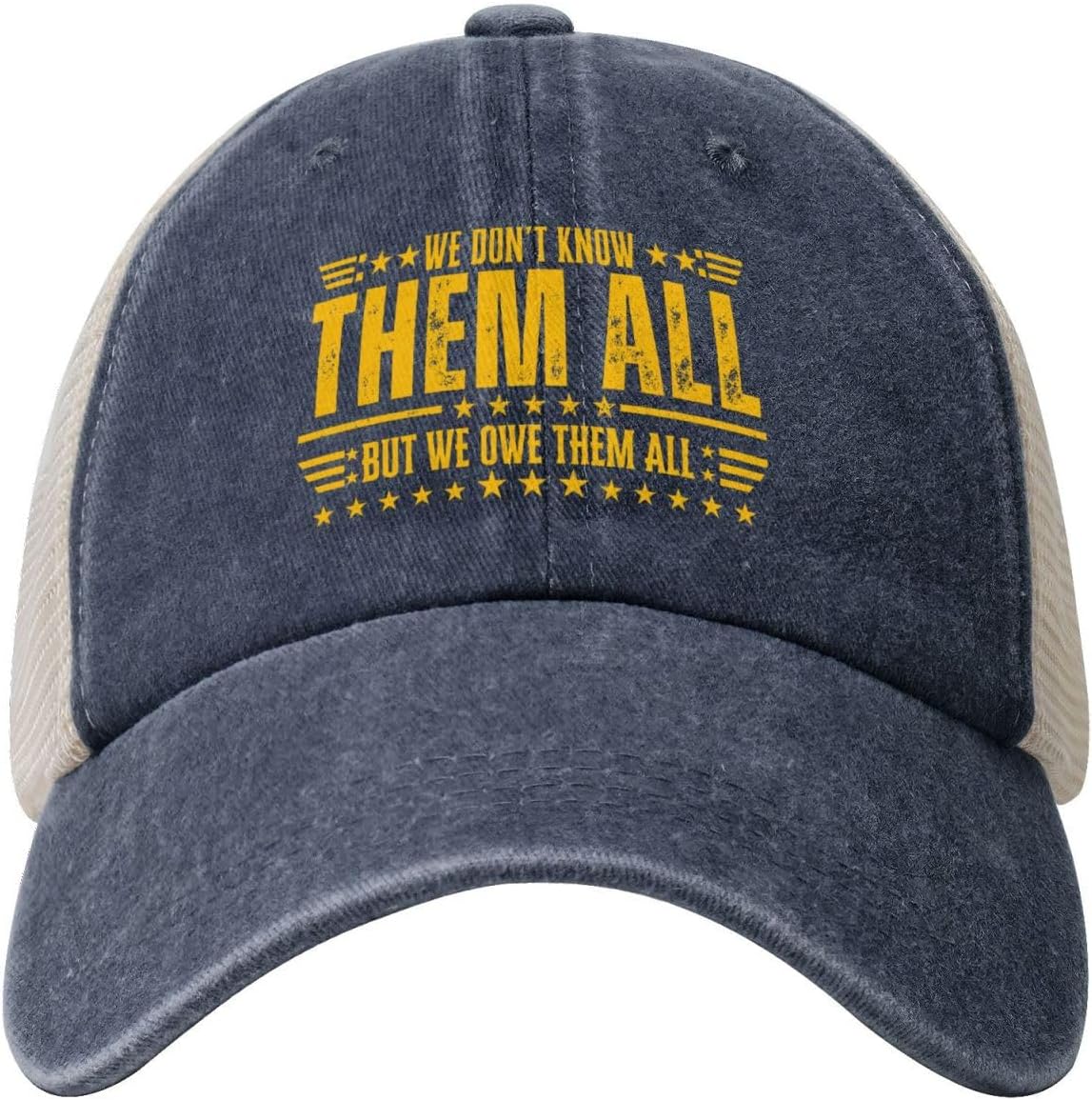 Patriotic Mesh Hat Veterans Day Memorial We Owe Them All Quote ...