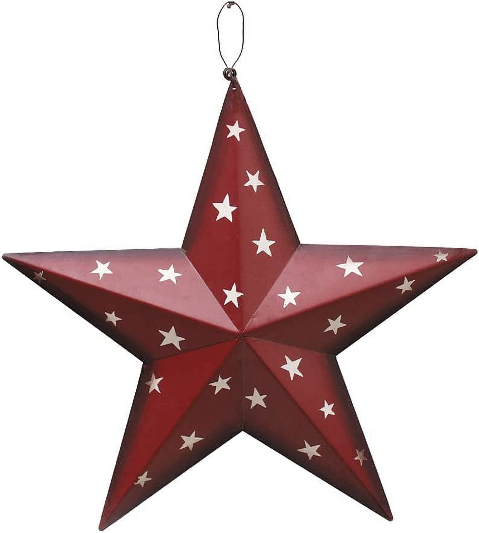 Patriotic Metal Barn Star Wall Decor, 12’’ Hanging Country Rustic Metal ...