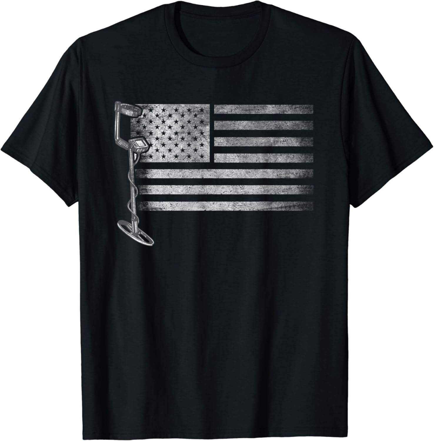 Patriotic Metal Detecting Usa Flag Treasure Hunt Detectorist T-Shirt ...
