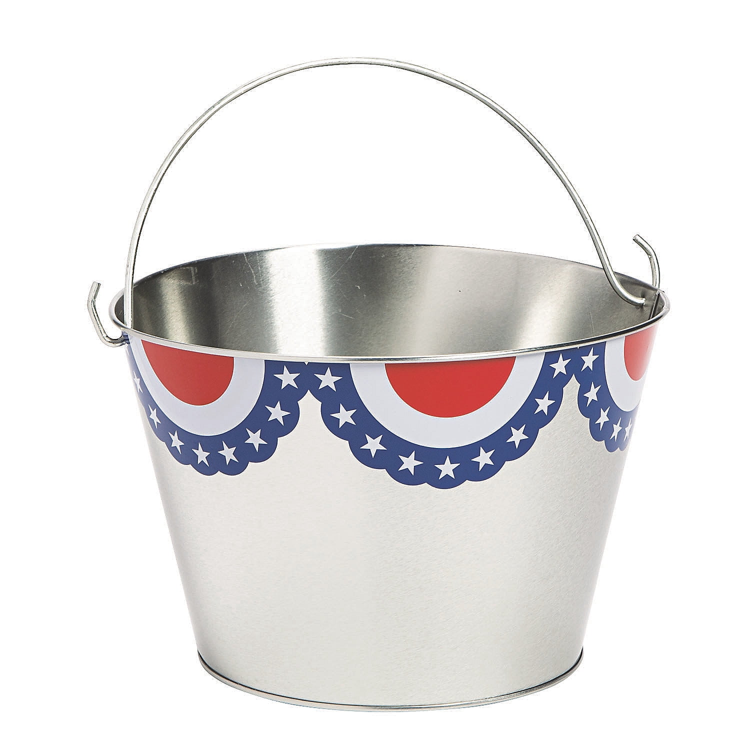 Patriotic Metal Pail Large - Party Supplies - 3 Pieces - Walmart.com
