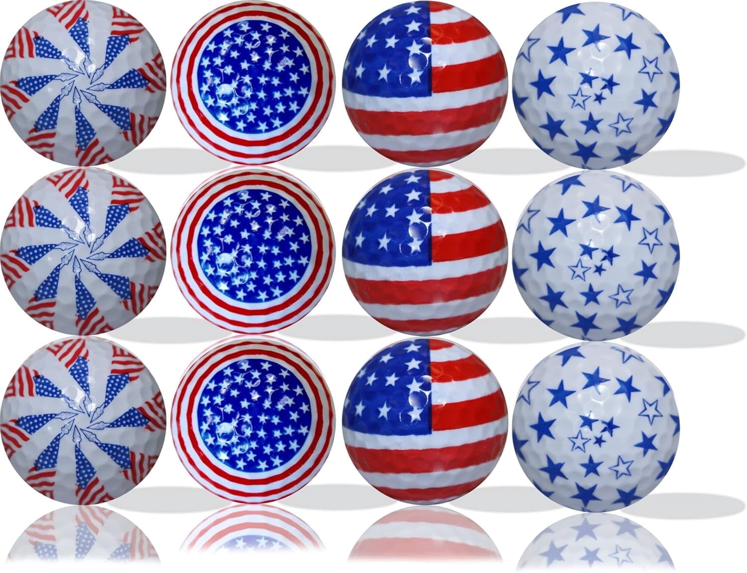 Patriotic Mix Golf Balls 12 Pack- Great Gift Idea from Moms, Dads and ...