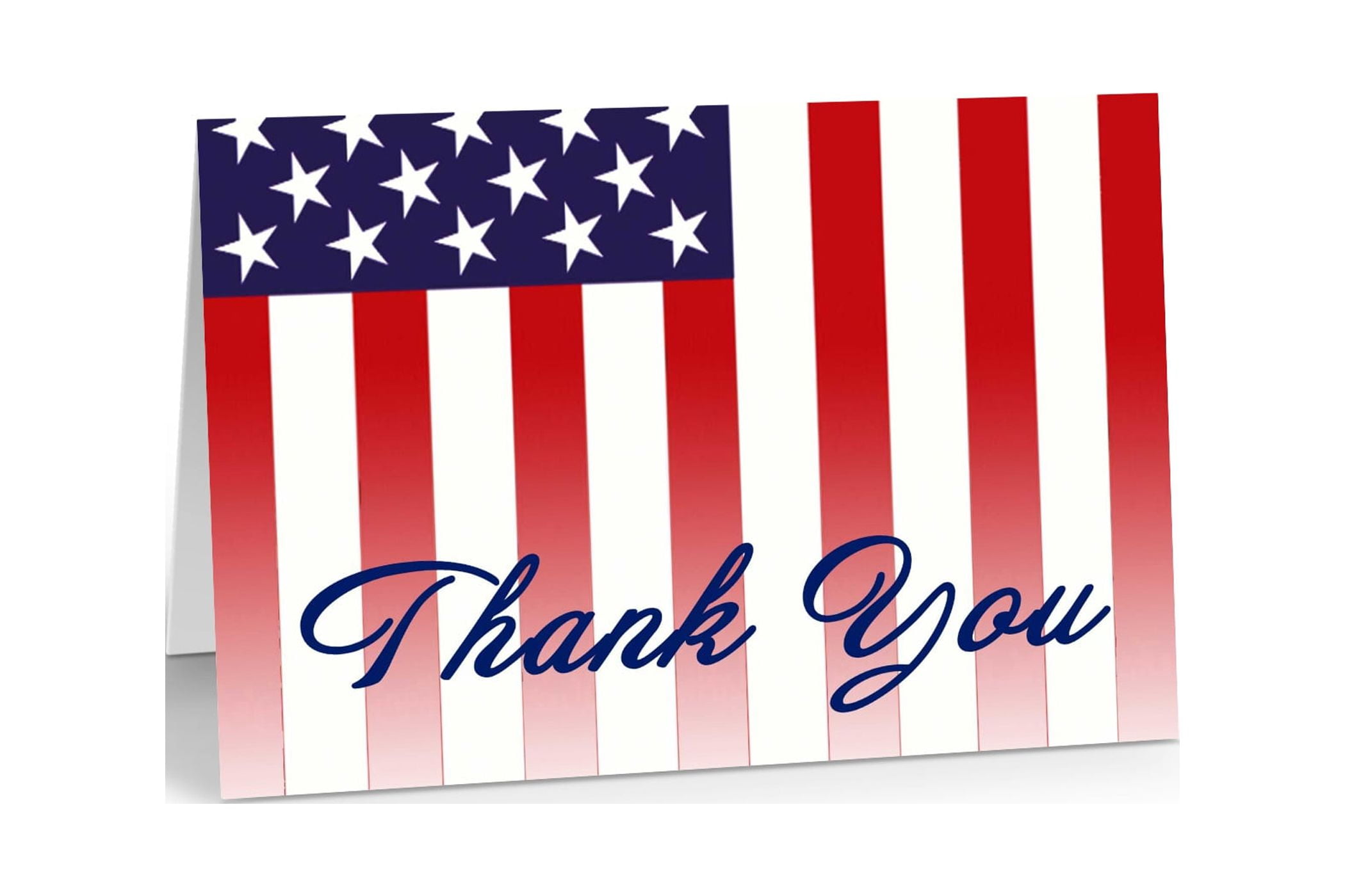 Patriotic Note Card - 10 Boxed USA Flag Cards & Envelopes - American ...