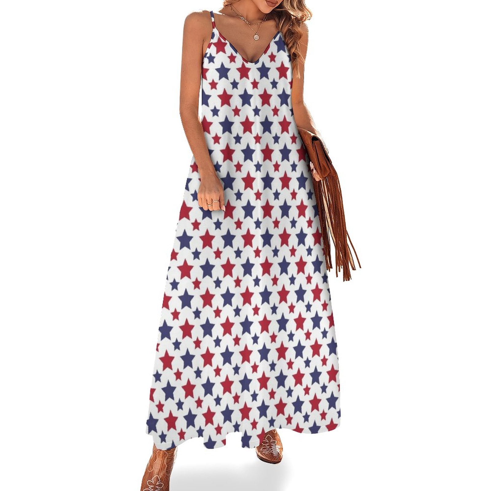 Patriotic Pattern United States Of America USA Sleeveless Dress women ...