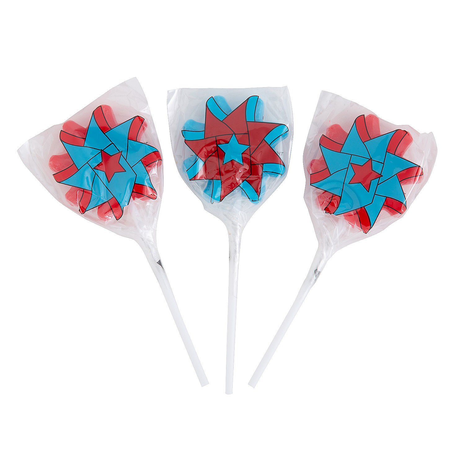 Patriotic Pinwheel Lollipops - 12 Pc. - Walmart.com