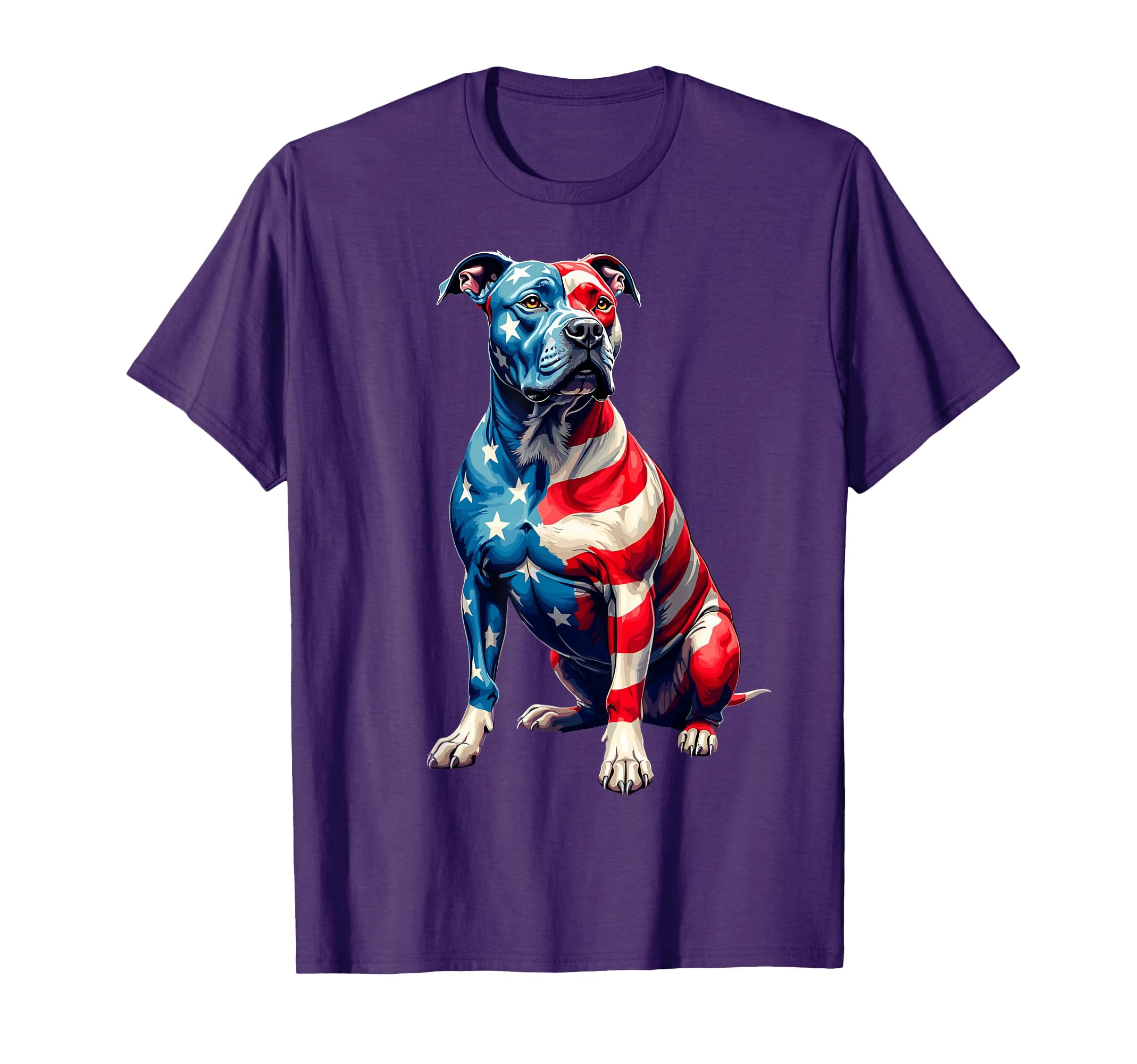 Patriotic Pitbull Terrier Flag - American Flag Design - Double Sided ...