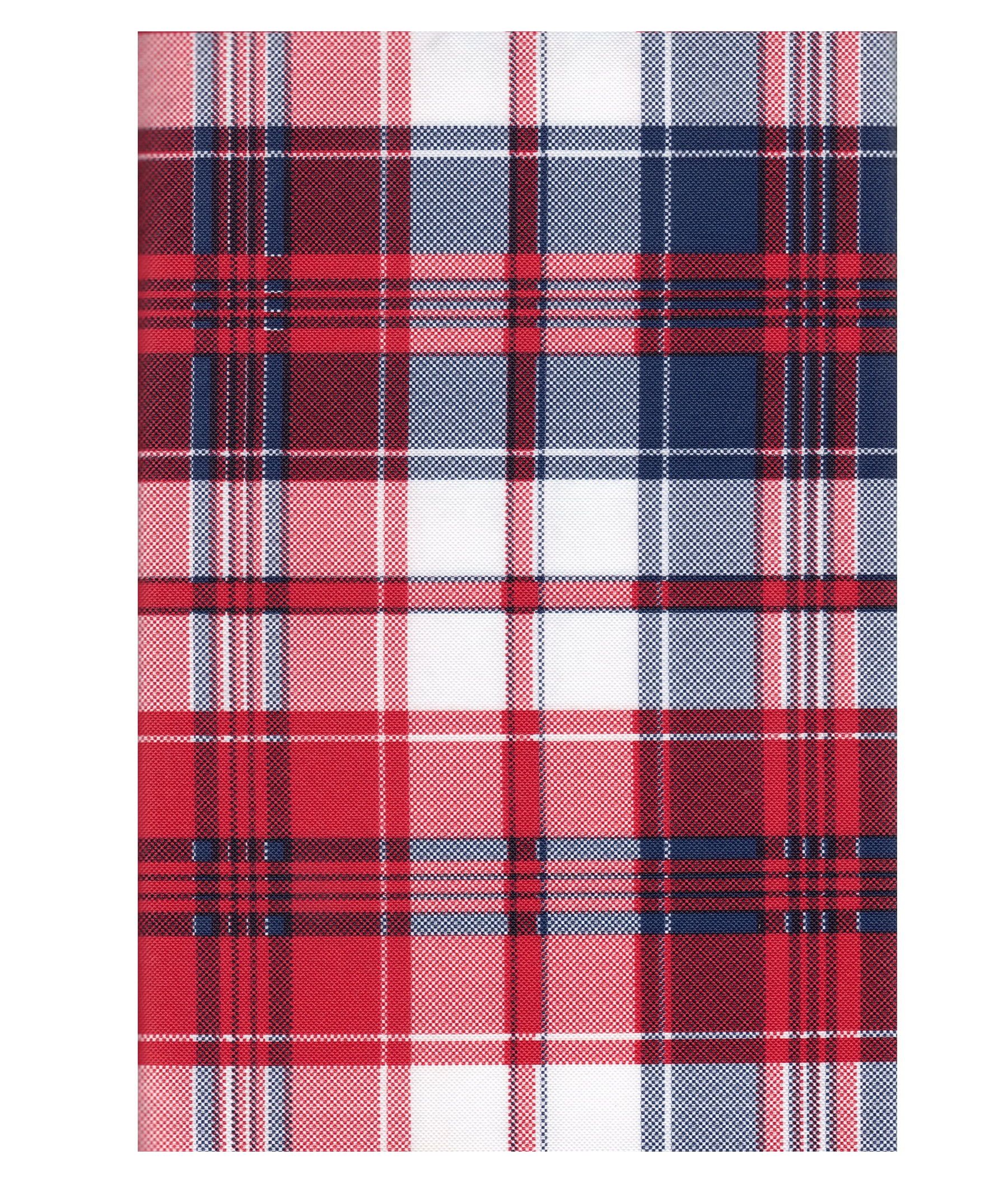 Patriotic Plaid PEVA Vinyl Tablecloth 4th of July Flannel Backed (52 x ...