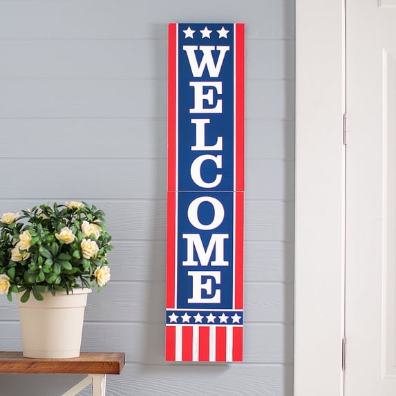 Patriotic Porch Welcome Sign - Walmart.com