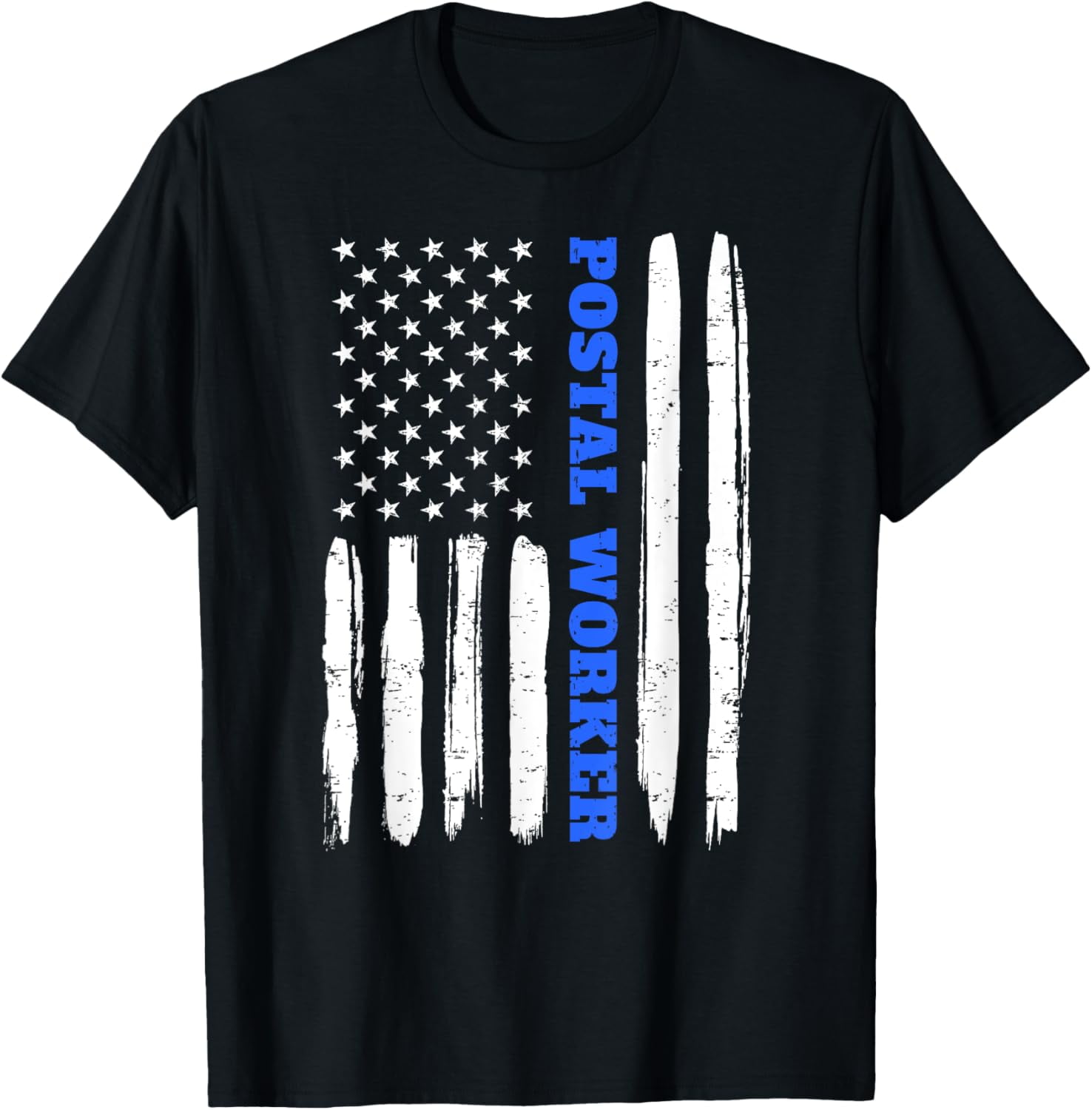 Patriotic Postal Worker American Flag Stars Stripes Postman T-Shirt ...