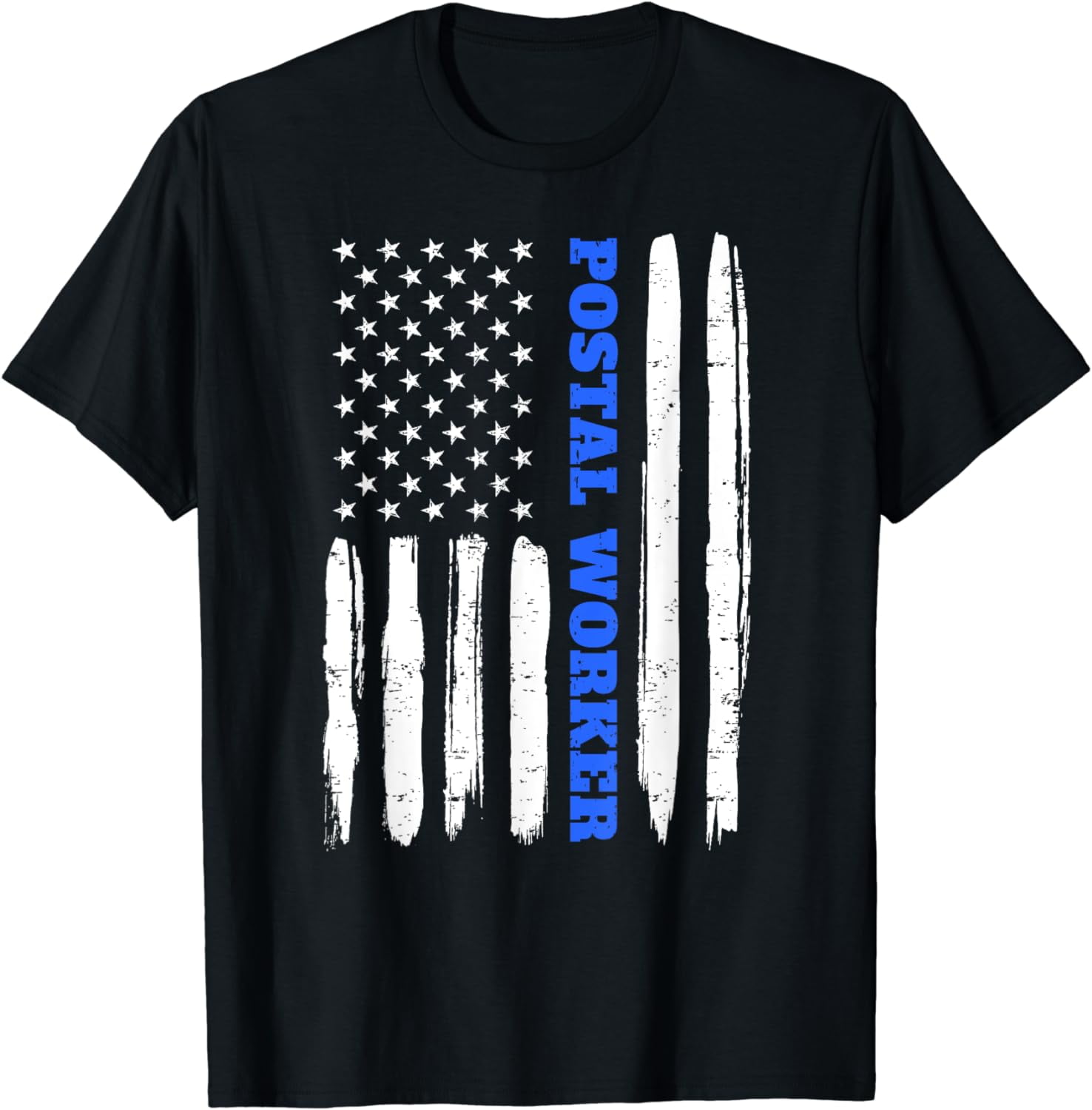 Patriotic Postal Worker American Flag Stars Stripes Postman T-Shirt ...