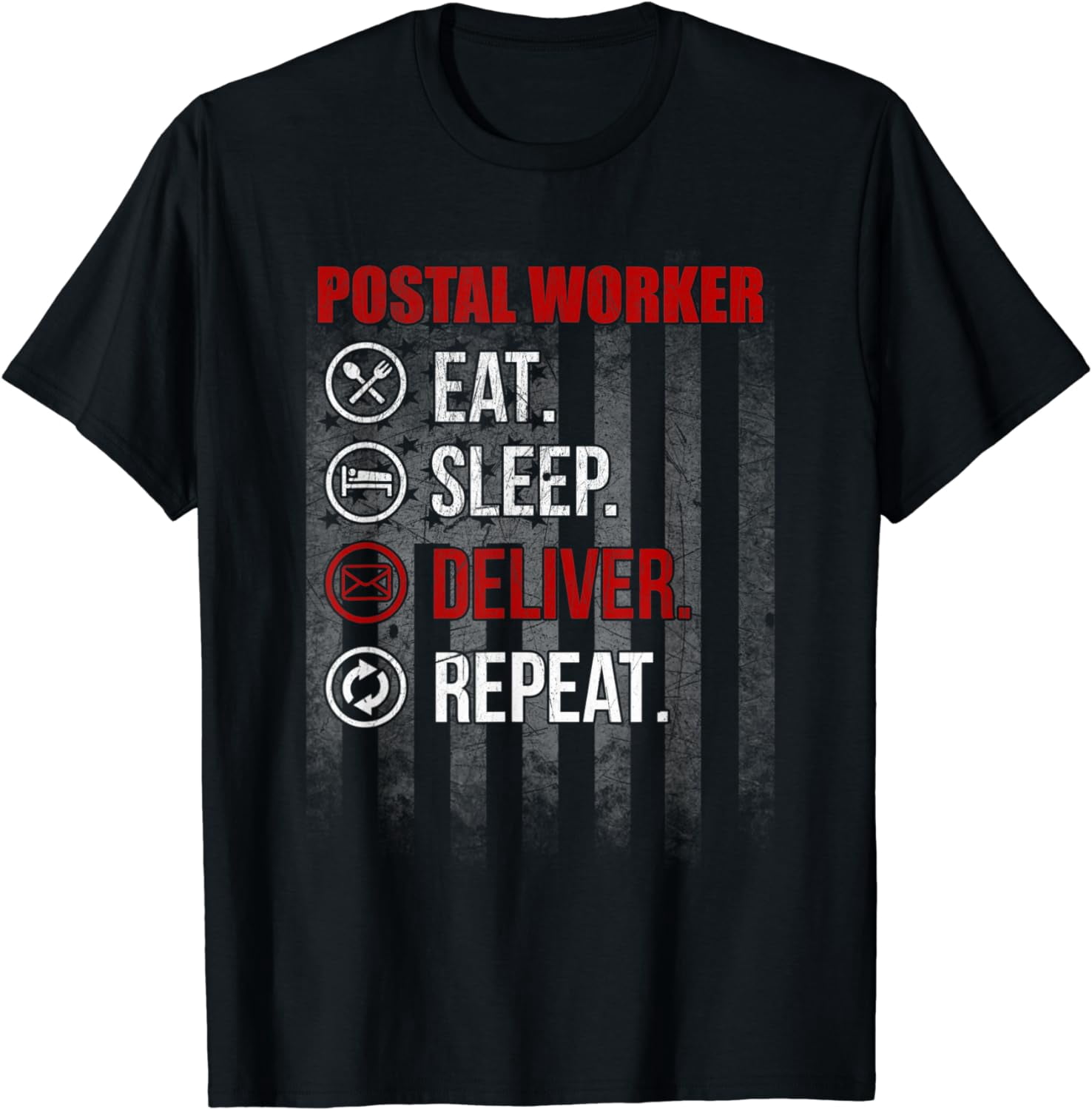Patriotic Postal Worker Gift Funny Postman American Flag Tee - Walmart.com