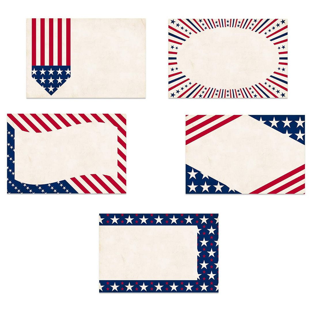 Patriotic Postcards / 100 Red White And Blue Election Postcards / 5 ...