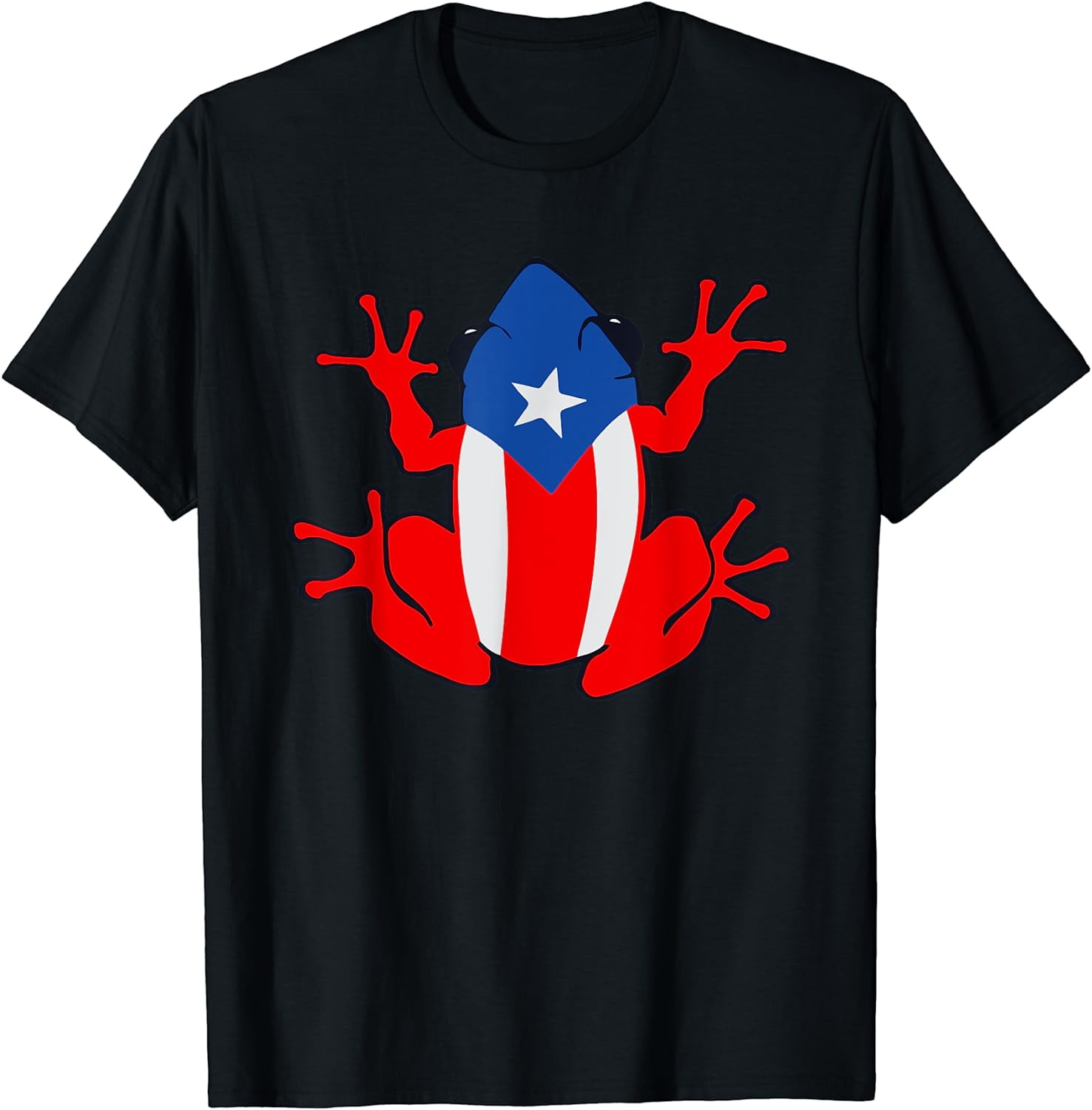 Patriotic Puerto Rico Flag Frog Puero Rican Culture Roots T-Shirt ...