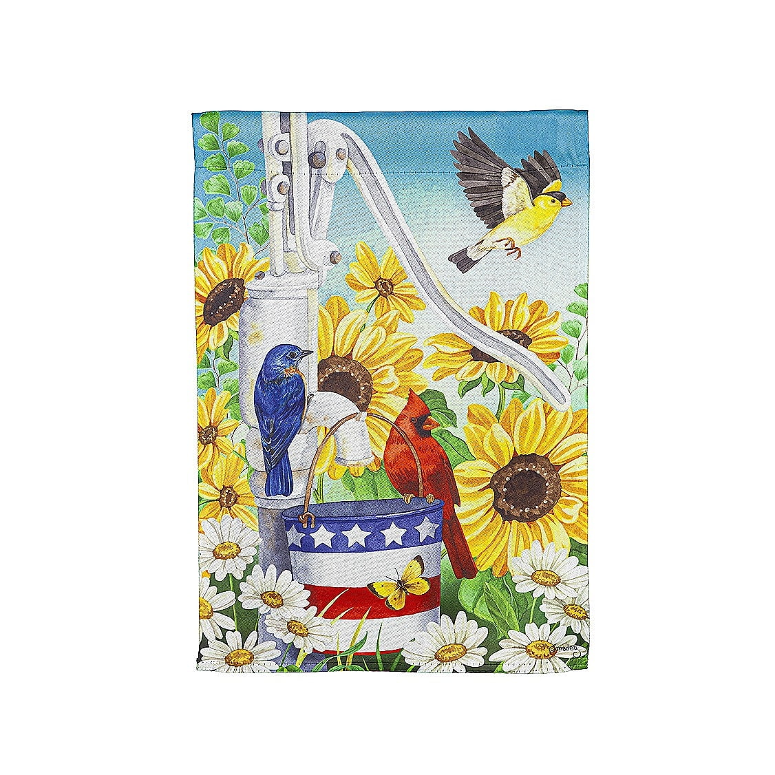 Patriotic Pump Garden Suede Flag - Walmart.com