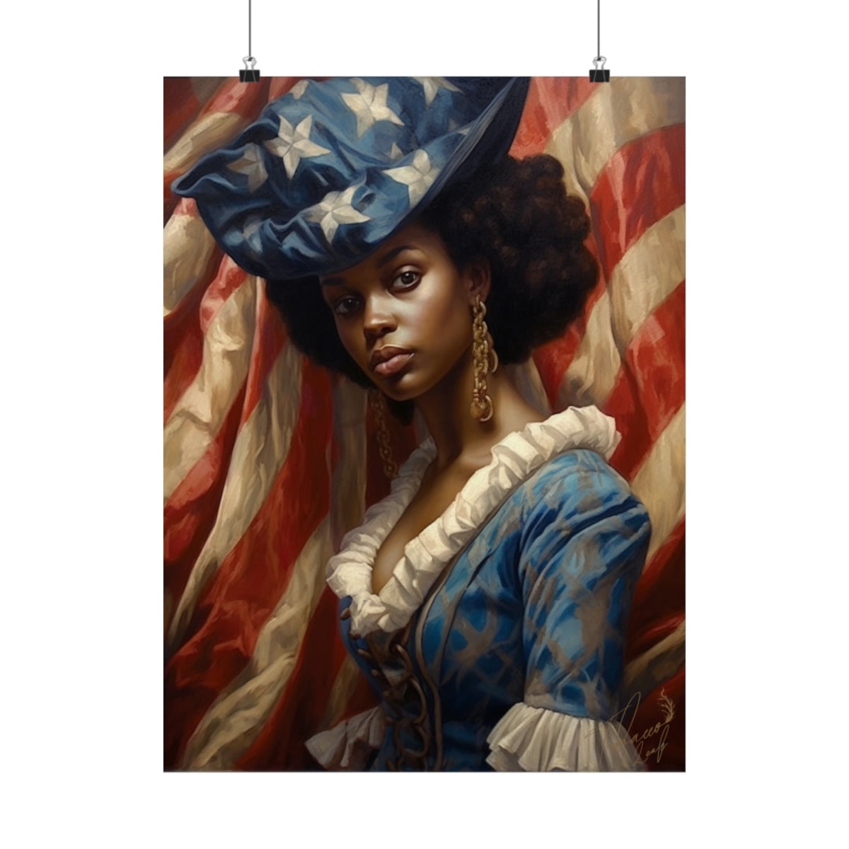 "Patriotic Radiance: A Symbol of Strength" - Premium Matte Vertical ...