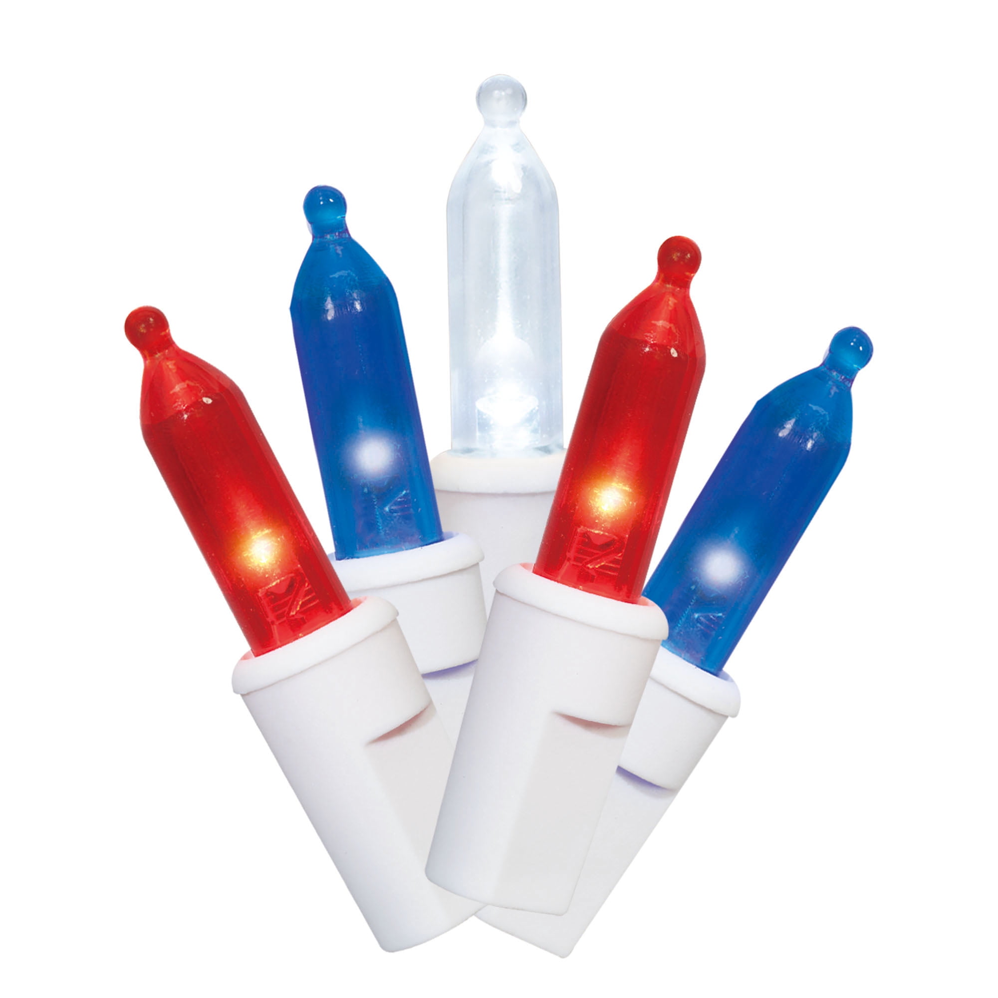 Patriotic LED Mini Lights, Red/Cool White/Blue, 9.5', by Way To ...