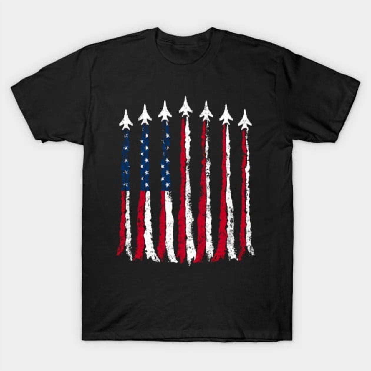 Patriotic Red White Blue USA Flag Fighter Jets 4th Of July Military Air ...