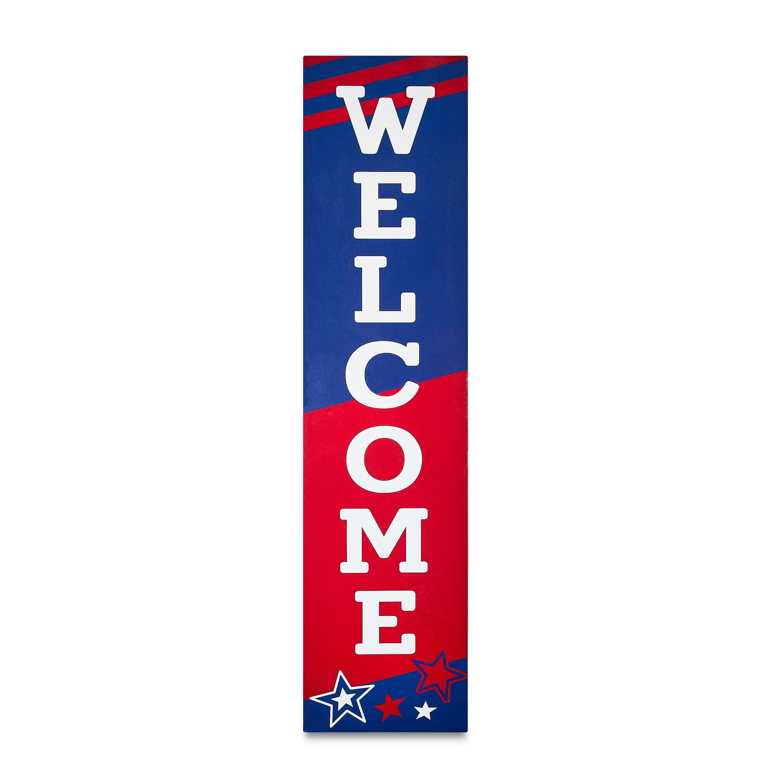 Patriotic Red, White and Blue Welcome Hanging Sign, 44", by Way To ...