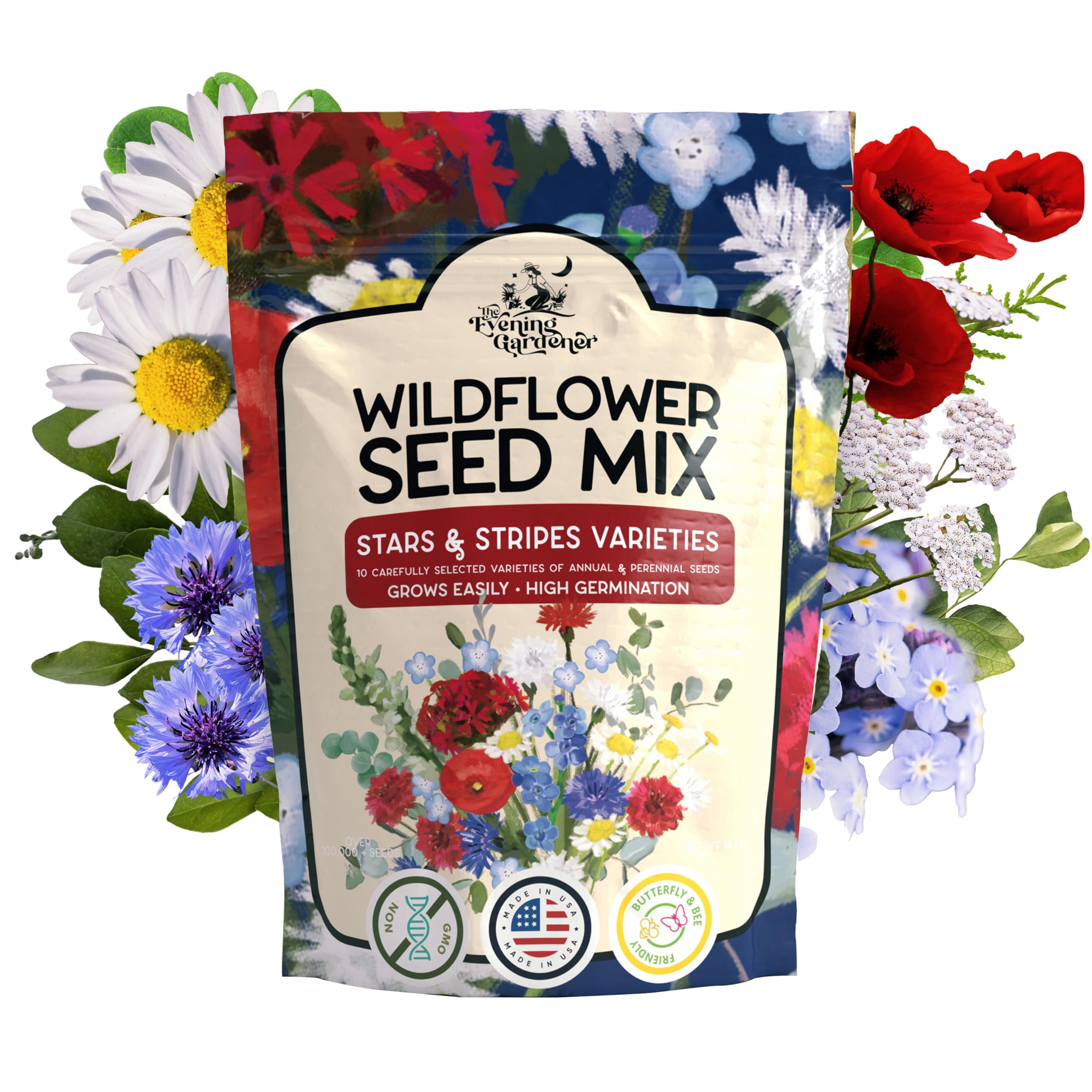Patriotic (Red, WhiteITSC & Blue) Wildflower Bulk - Flower Bulk - Wild ...