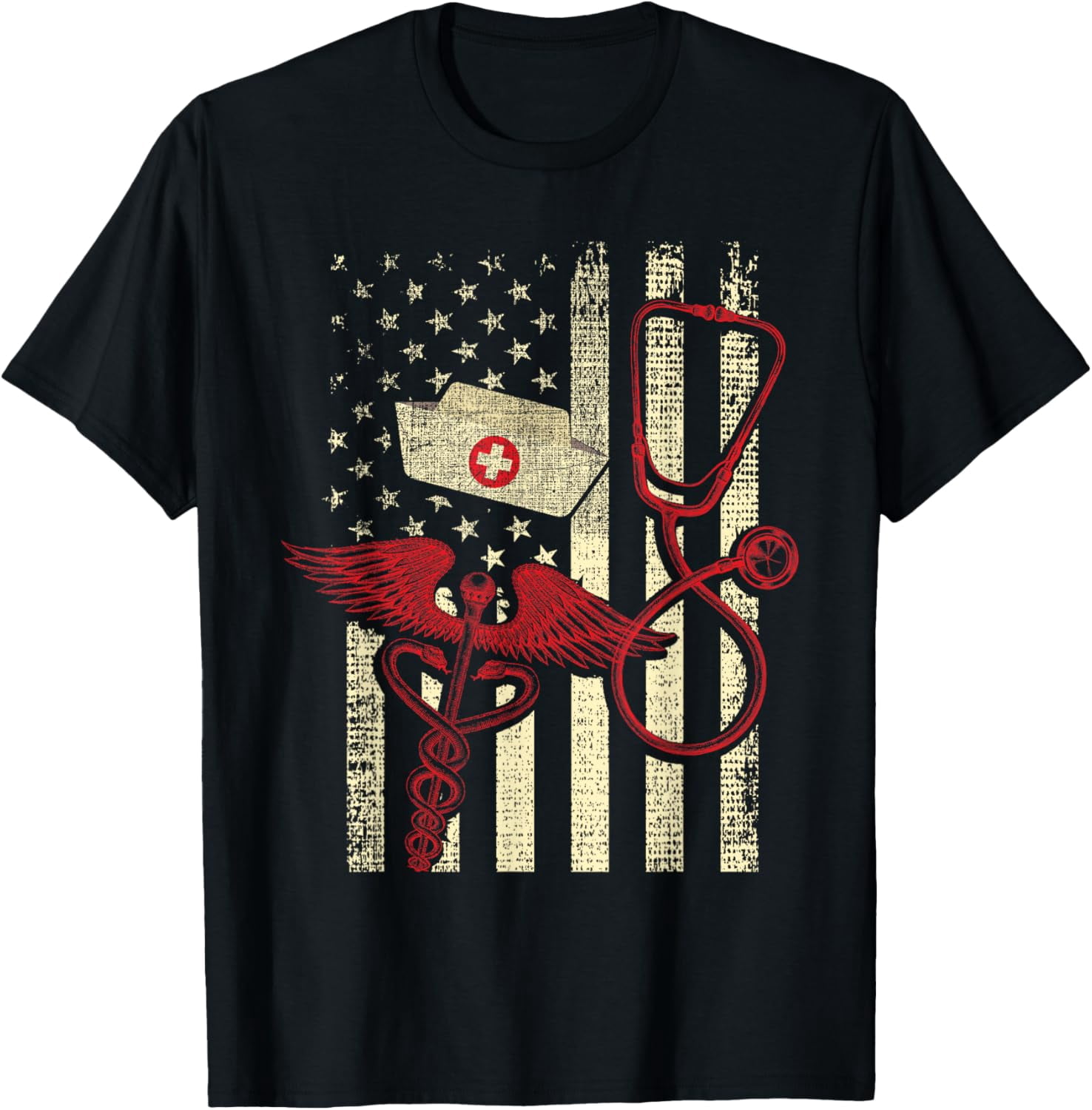 Patriotic Registered Nurse USA Flag Nursing RN Healthcare Funny ...