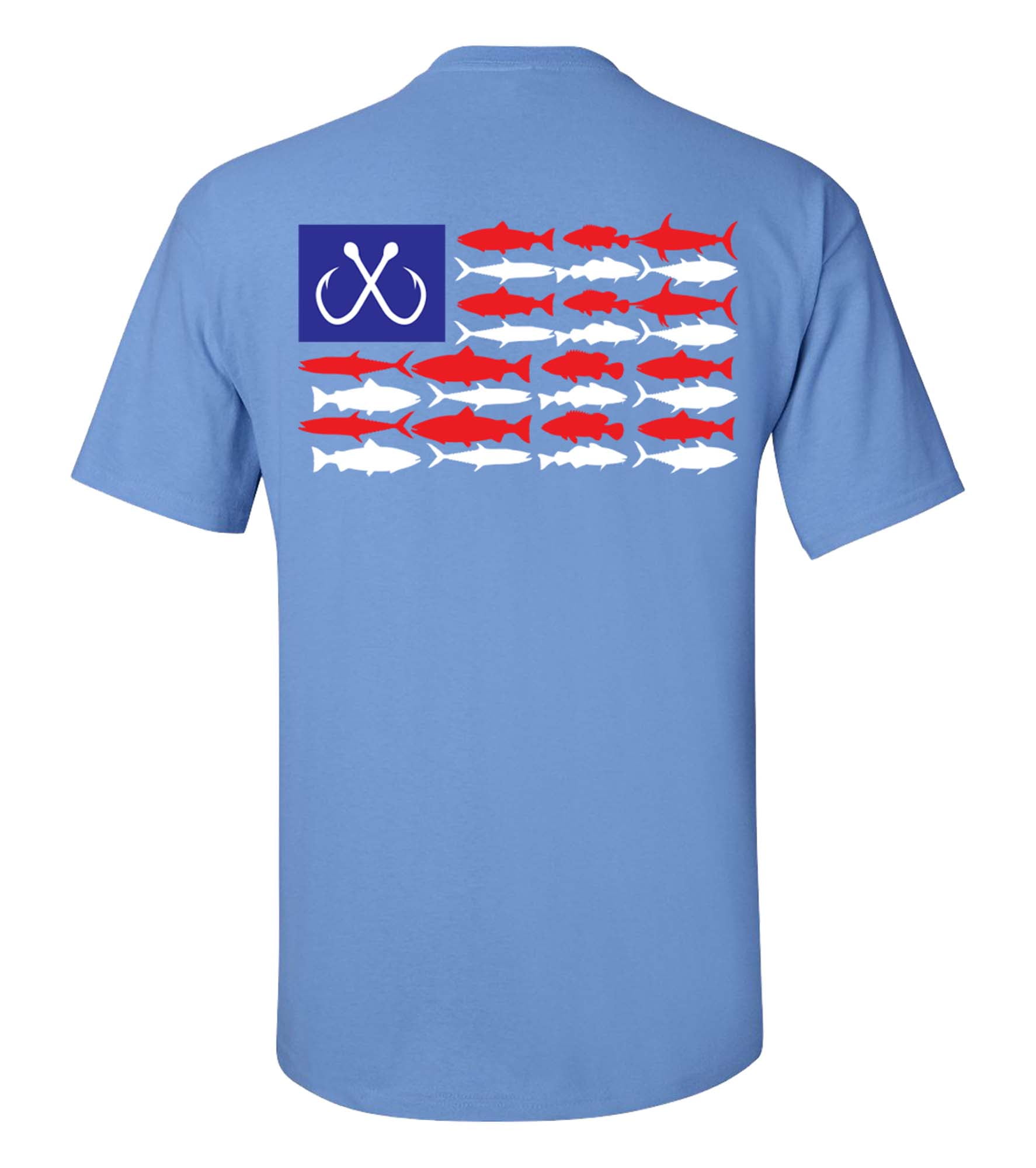 Patriotic Salt Water Fish American Flag USA Saltwater Fishing Outdoors ...