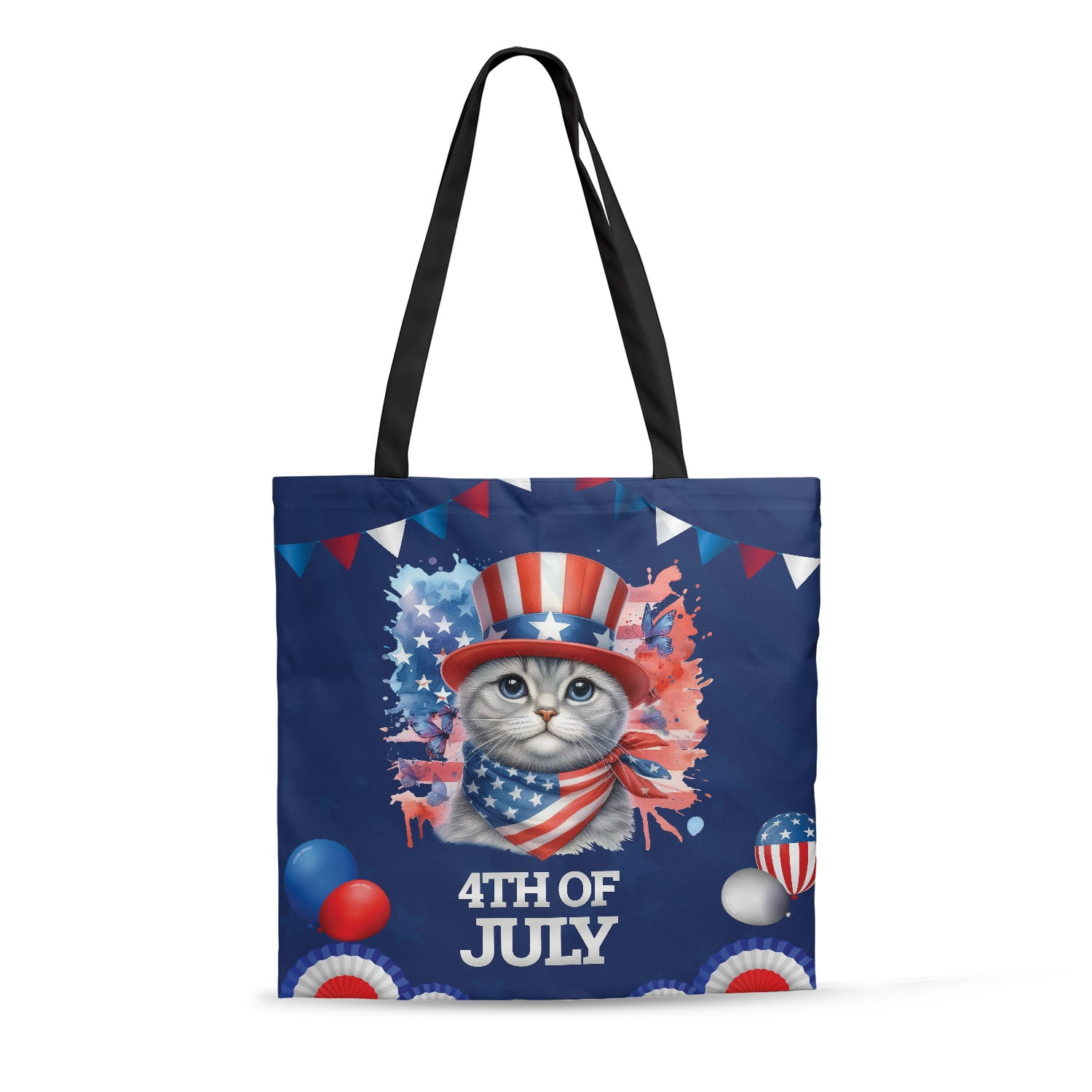 Patriotic Scottish Fold Celebrates 4th of July All Over Print 3D Canvas ...
