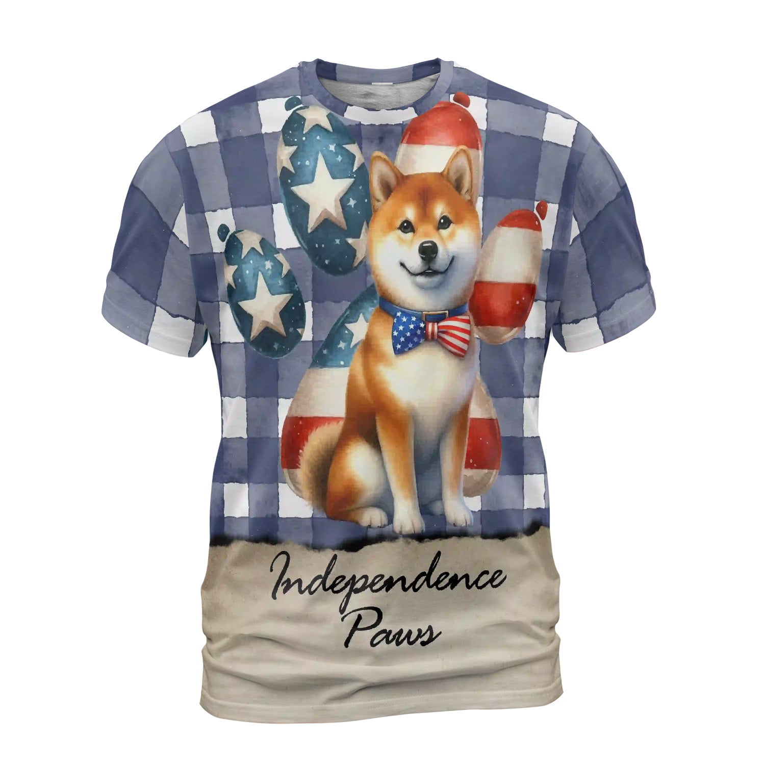 Patriotic Shiba Inu 4th of July Independence Paws All Over Print 3D ...