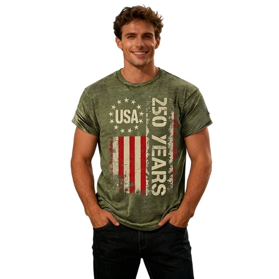 Patriotic Shirts for Men, American 250th Anniversary Shirt, 1776-2026 ...