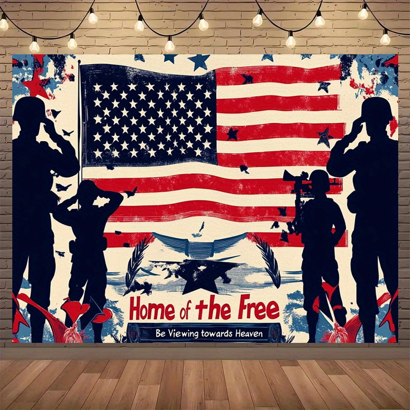 Patriotic Soldier Backdrop 4th of July Home of The Free Photography ...